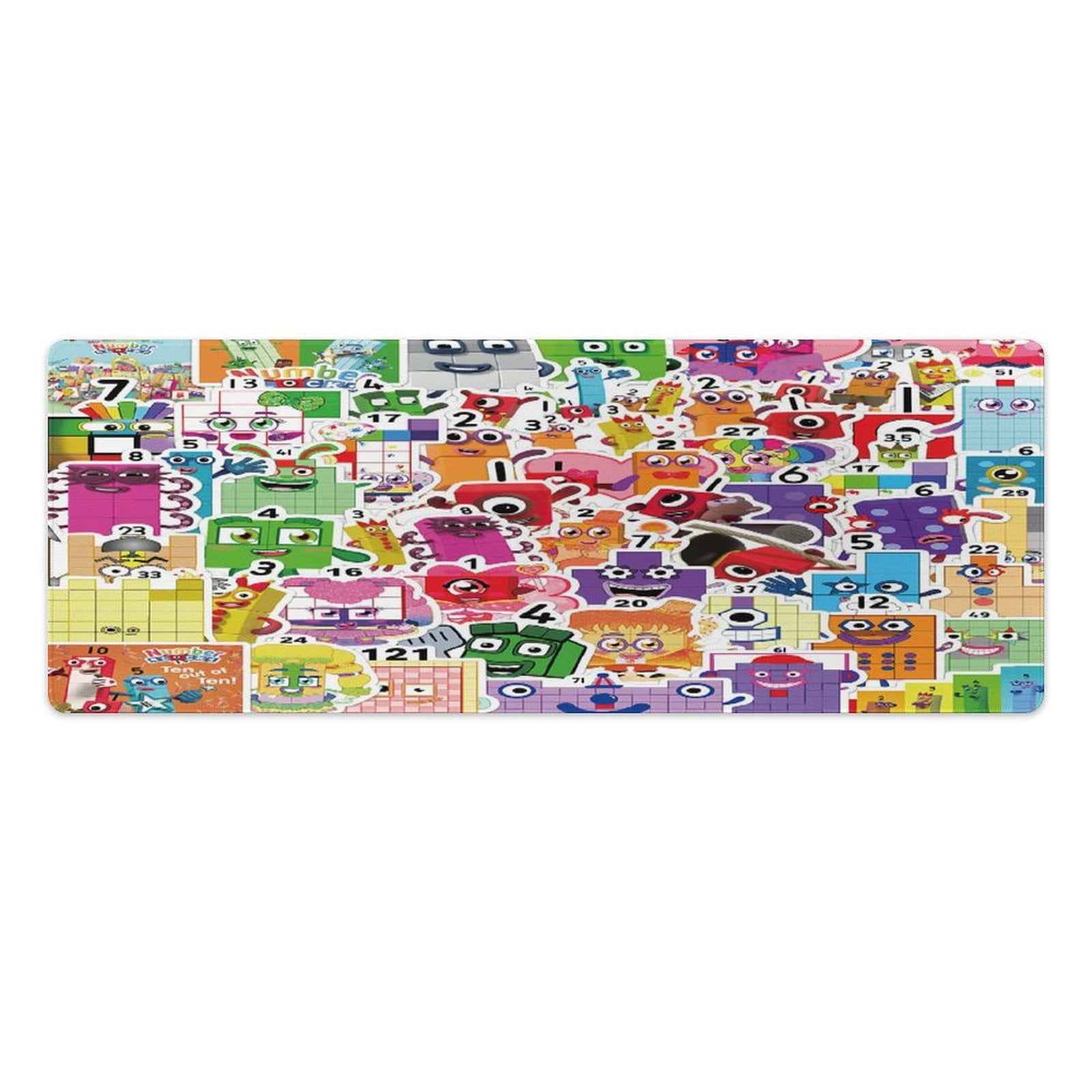Number Block Large Gaming Mouse Pad for Laptop Computer Rubber Edge ...