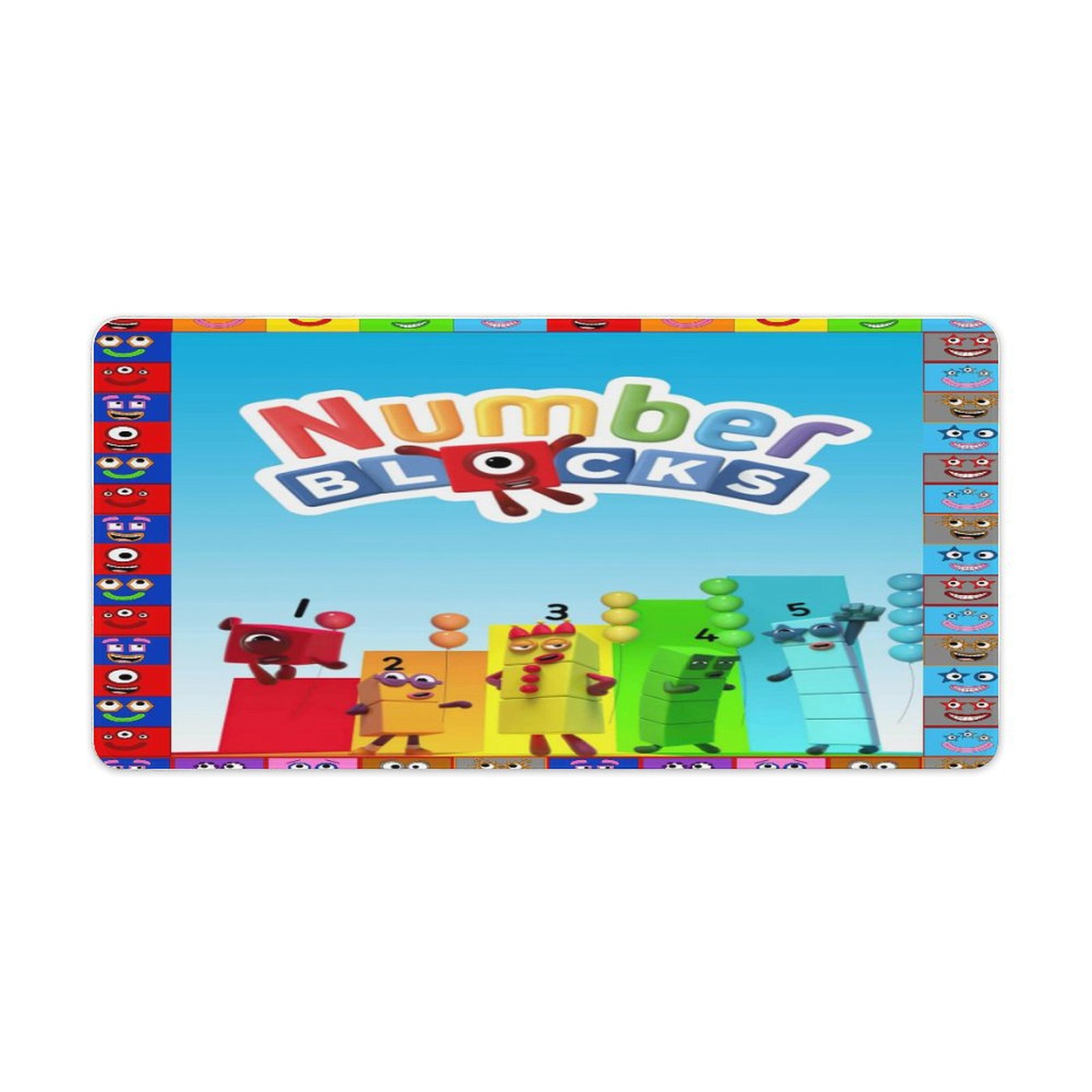Number Block Large Gaming Mouse Pad for Laptop Computer Rubber Edge ...