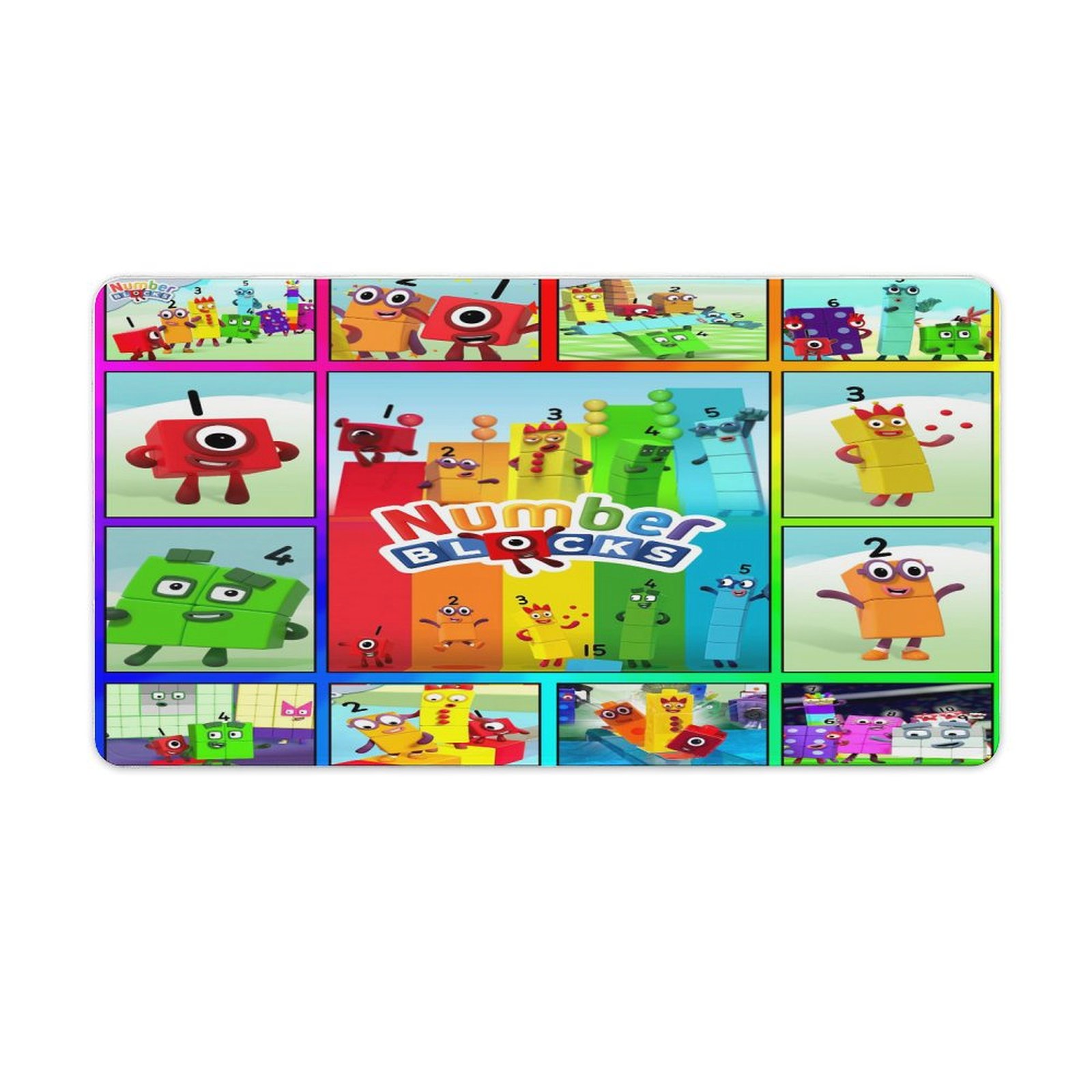 Number Block Large Gaming Mouse Pad for Laptop Computer Rubber Edge ...