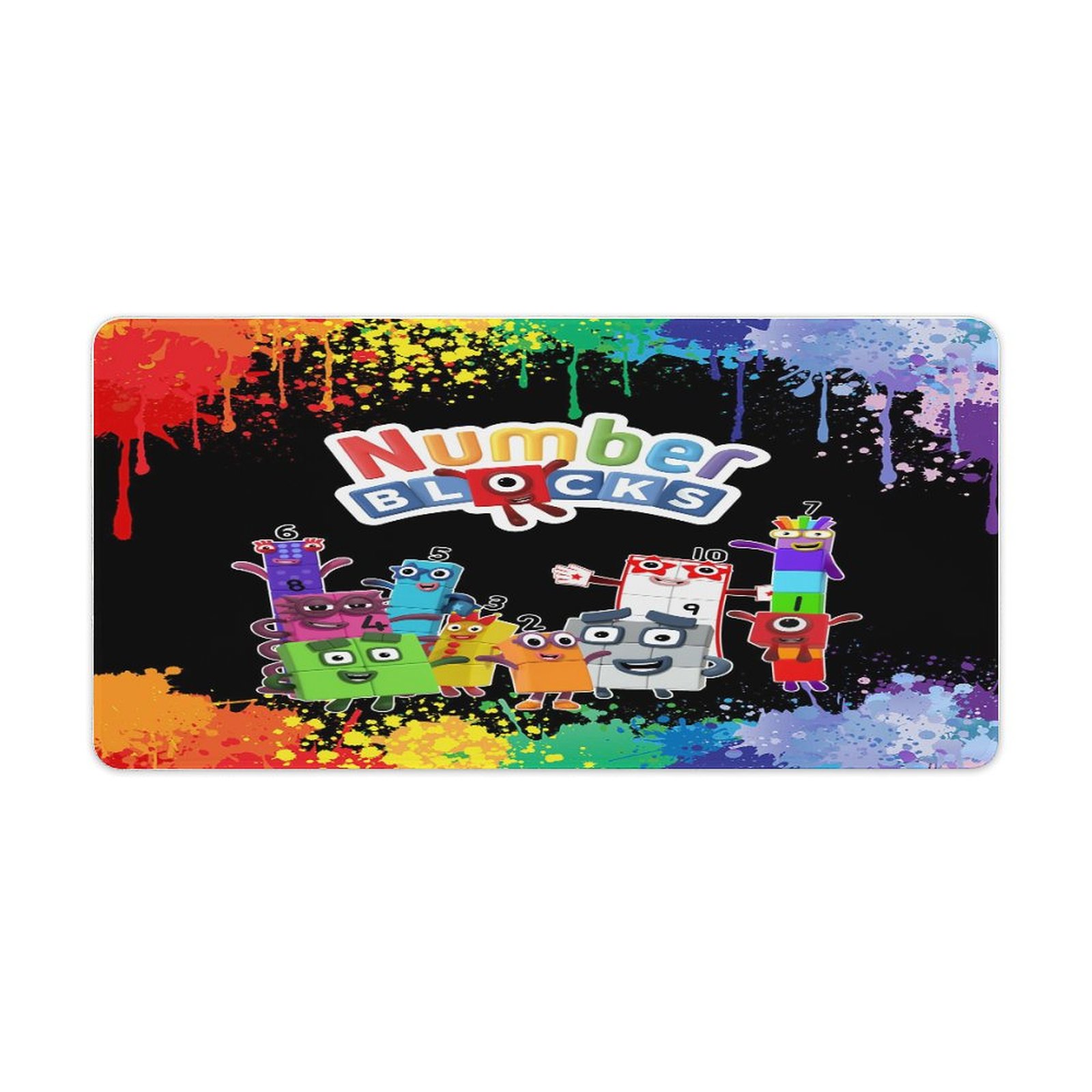 Number Block Large Gaming Mouse Pad for Laptop Computer Rubber Edge ...