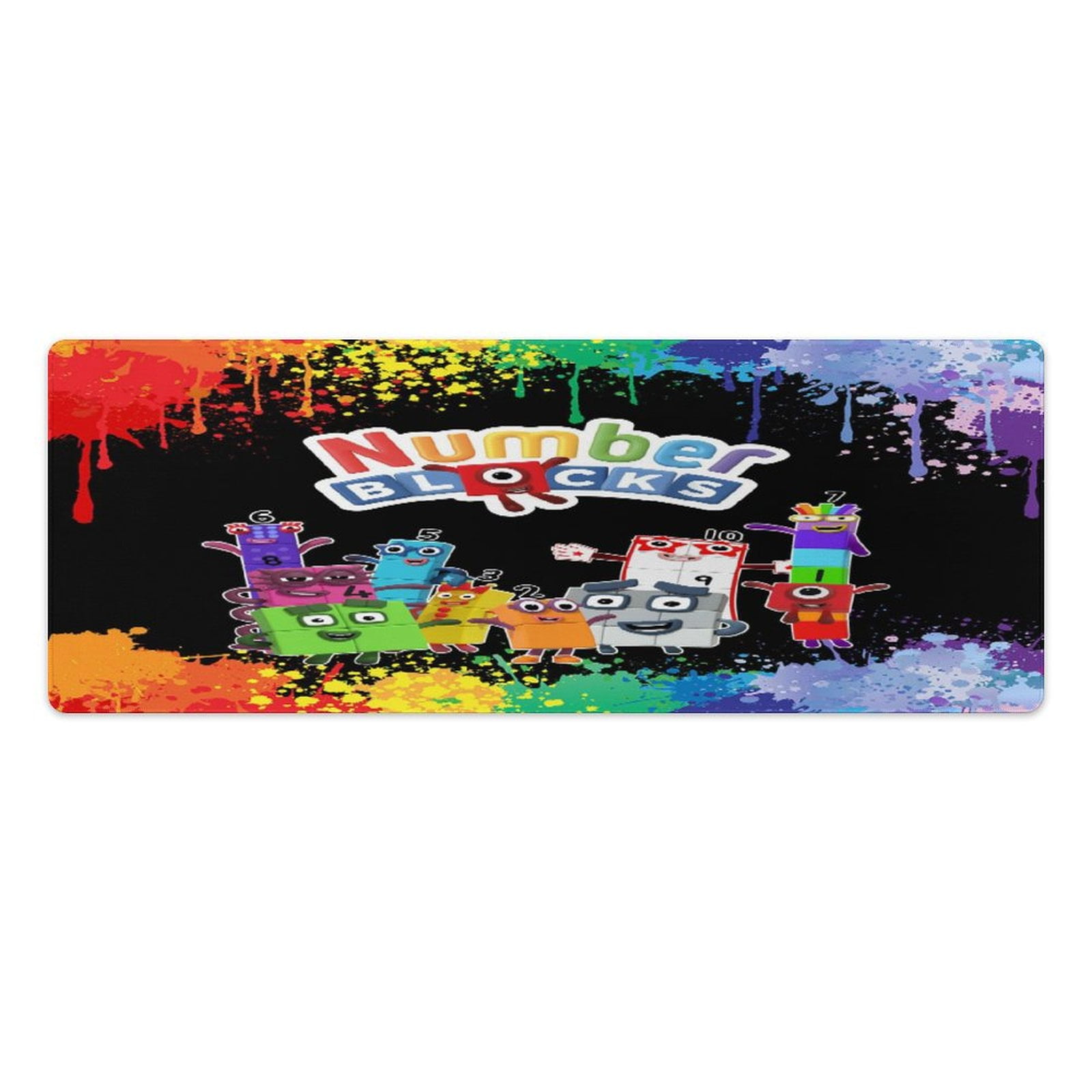 Number Block Large Gaming Mouse Pad for Laptop Computer Rubber Edge ...