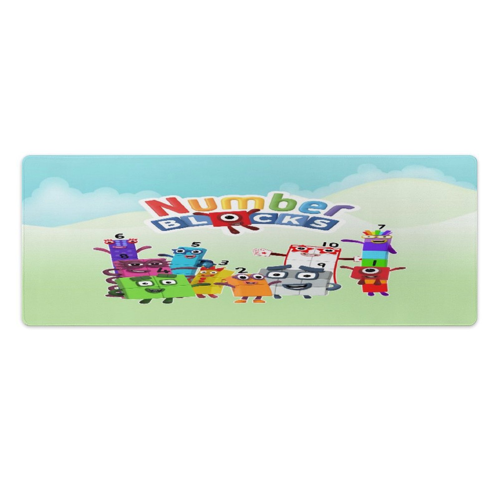 Number Block Large Gaming Mouse Pad for Laptop Computer Rubber Edge ...