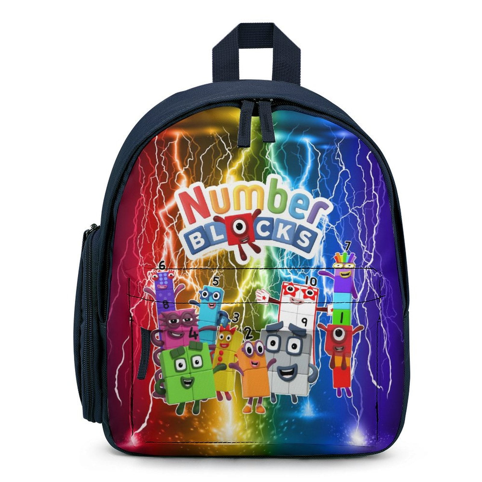 Number Block Backpack with Chest Strap Small Backpack Bookbag 12in ...
