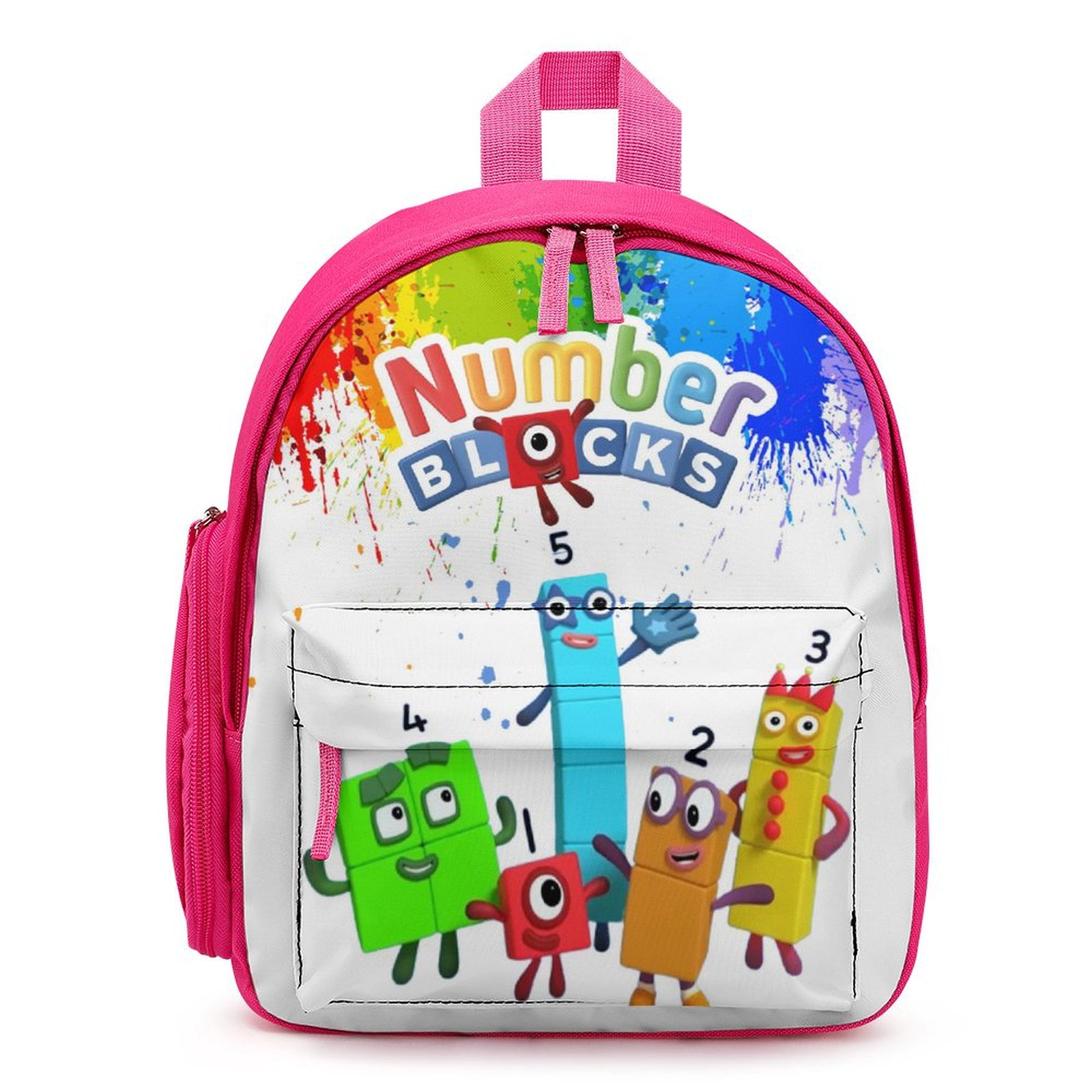 Number Block Backpack with Chest Strap Small Backpack Bookbag 12in ...