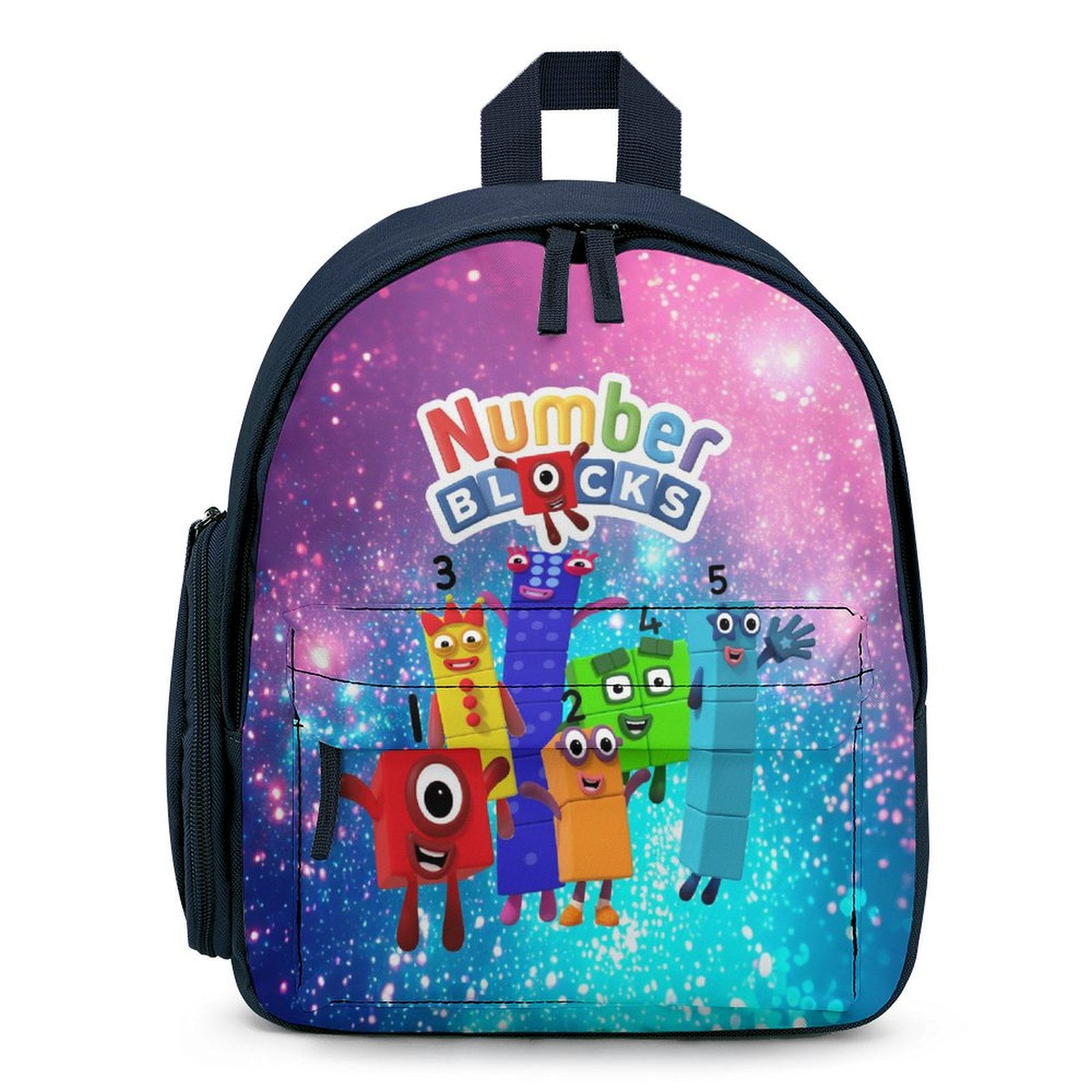 Number Block Backpack with Chest Strap Small Backpack Bookbag 12in ...