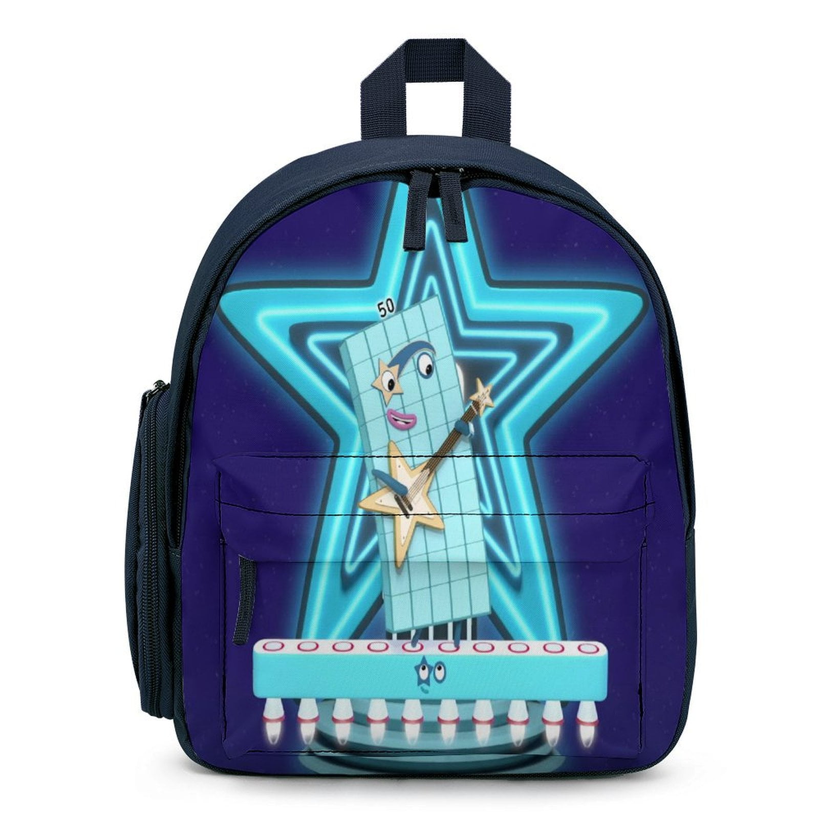 Number Block Backpack with Chest Strap Small Backpack Bookbag 12in ...