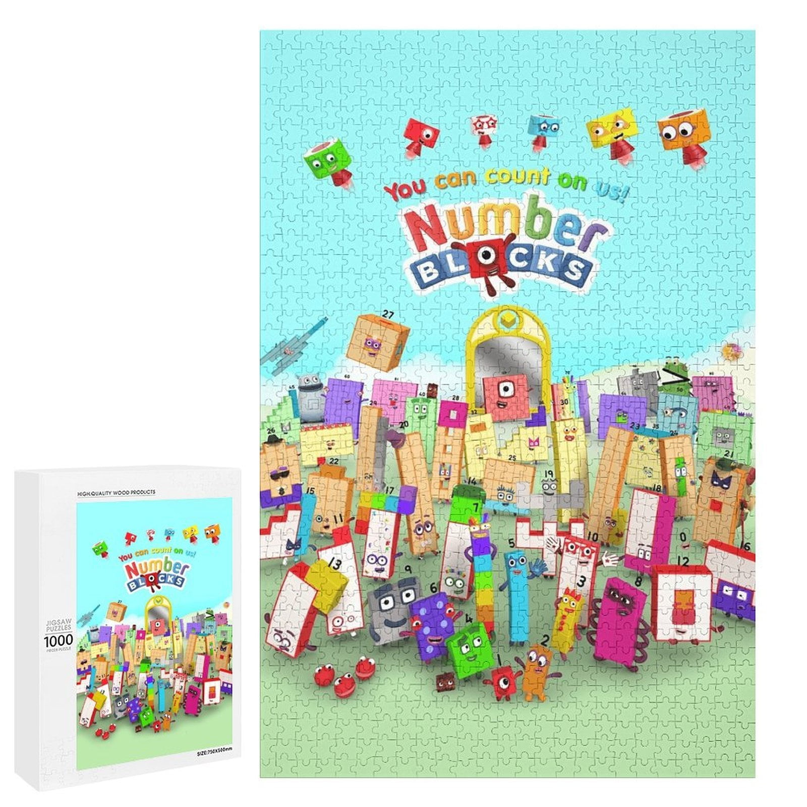 Number Block Puzzle - 1000 PCS Jigsaw Puzzle - Walmart.com