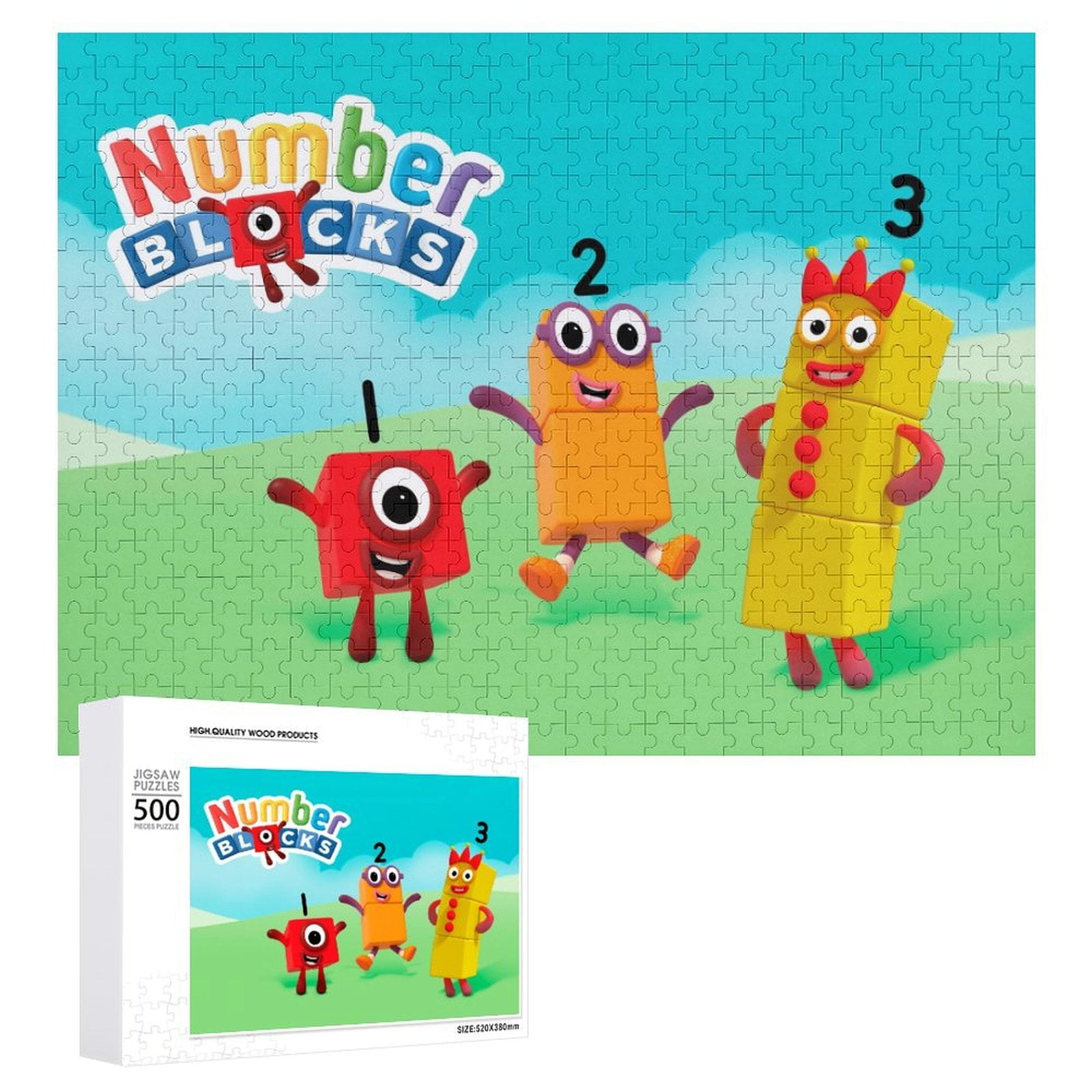 Number Block Puzzle - 500 PCS Jigsaw Puzzle - Walmart.com