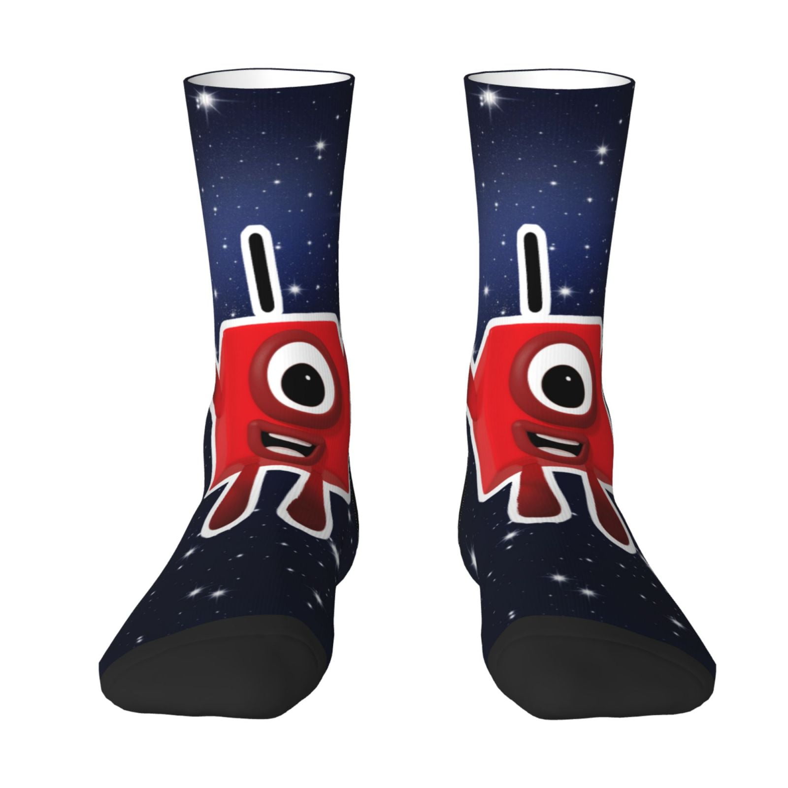 Number Block Socks for Men Women Boys Girls, Cartoon Long Socks Gifts ...