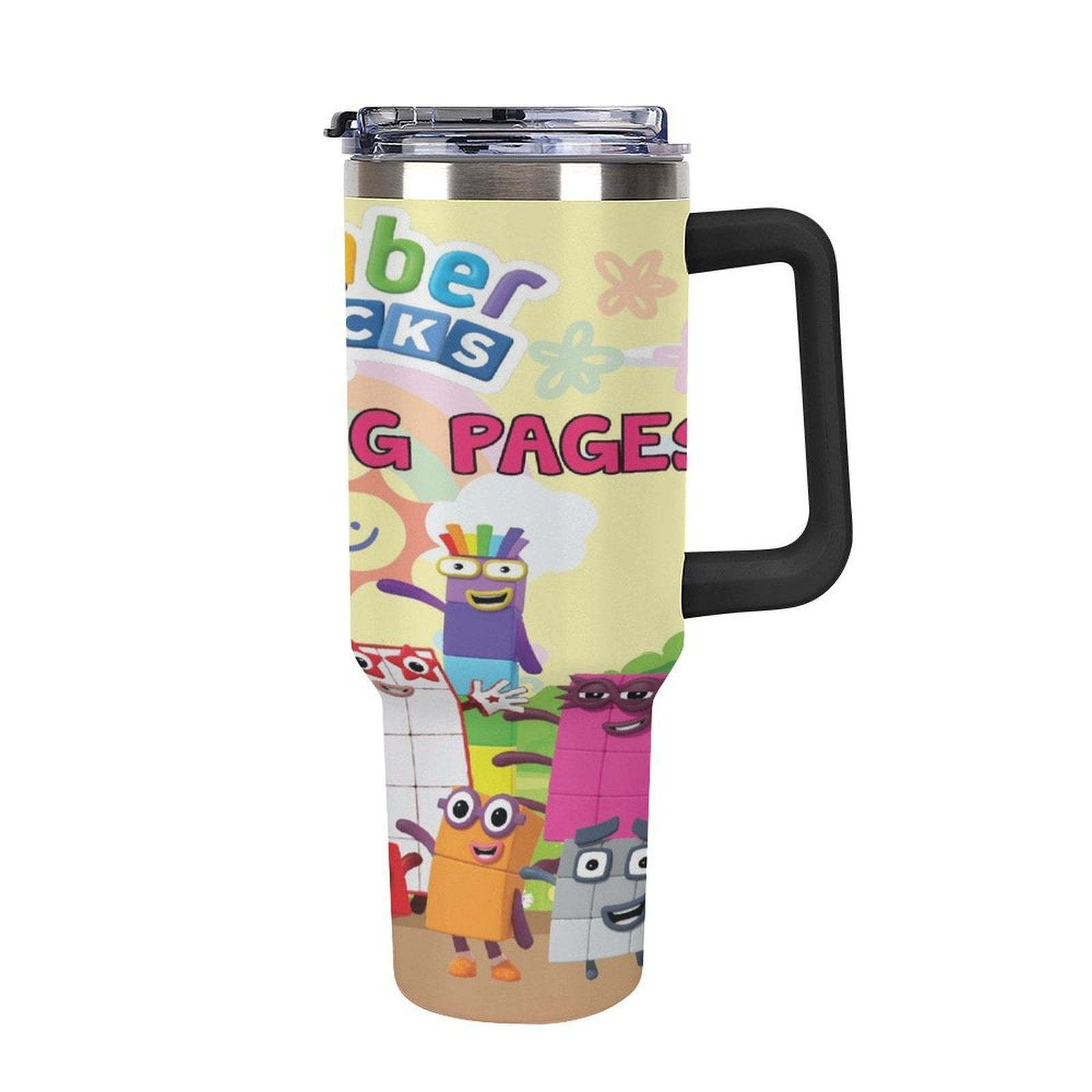 Number Blocks 40oz Insulated Tumbler - Extra Large Leak-Proof Travel ...