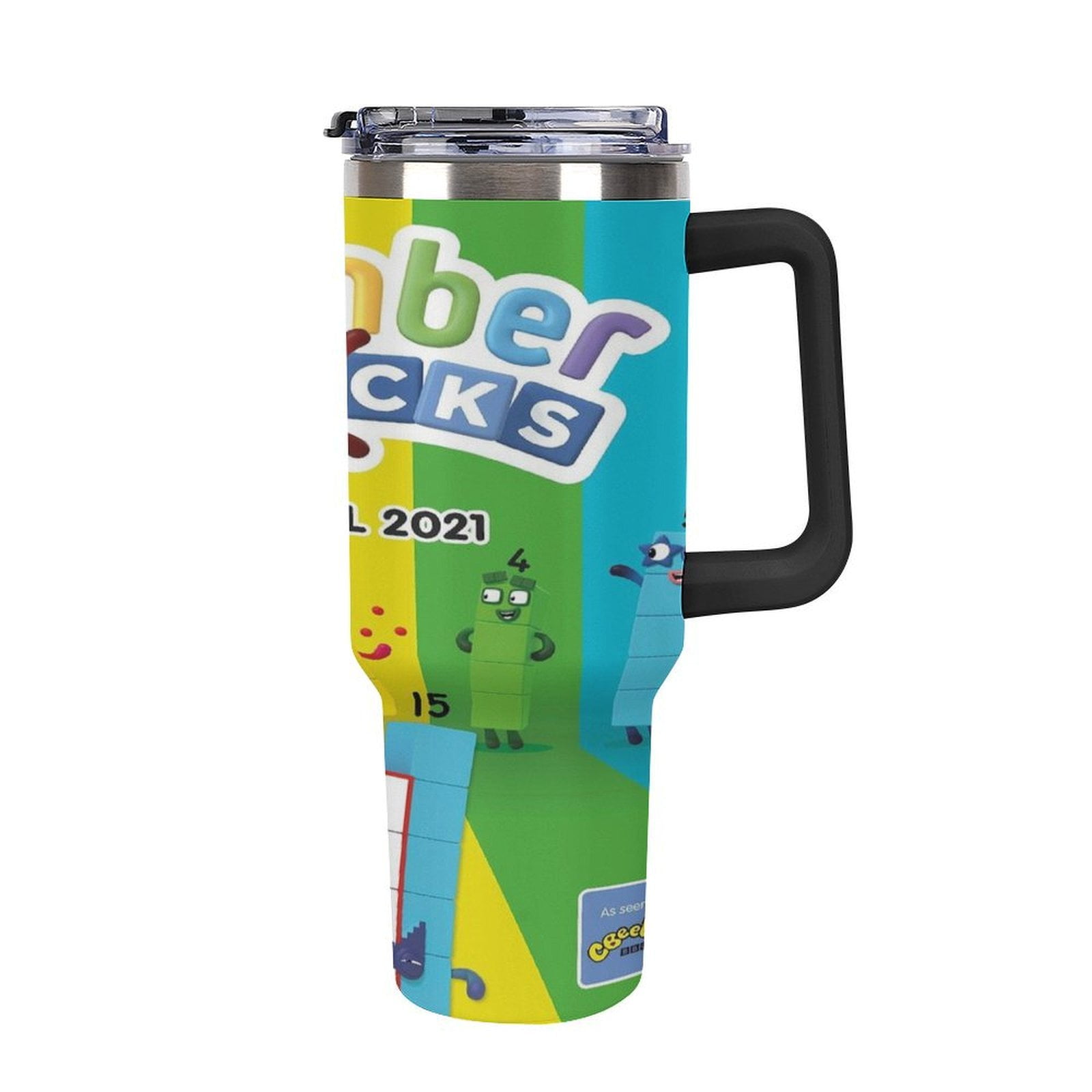 Number Blocks 40oz Insulated Tumbler - Extra Large Leak-Proof Travel ...