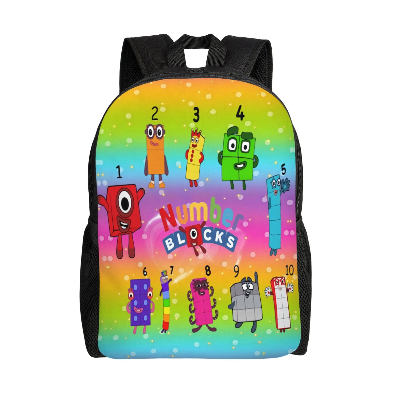 Number Blocks Backpack Casual Daypack for Weekender Business Hiking ...