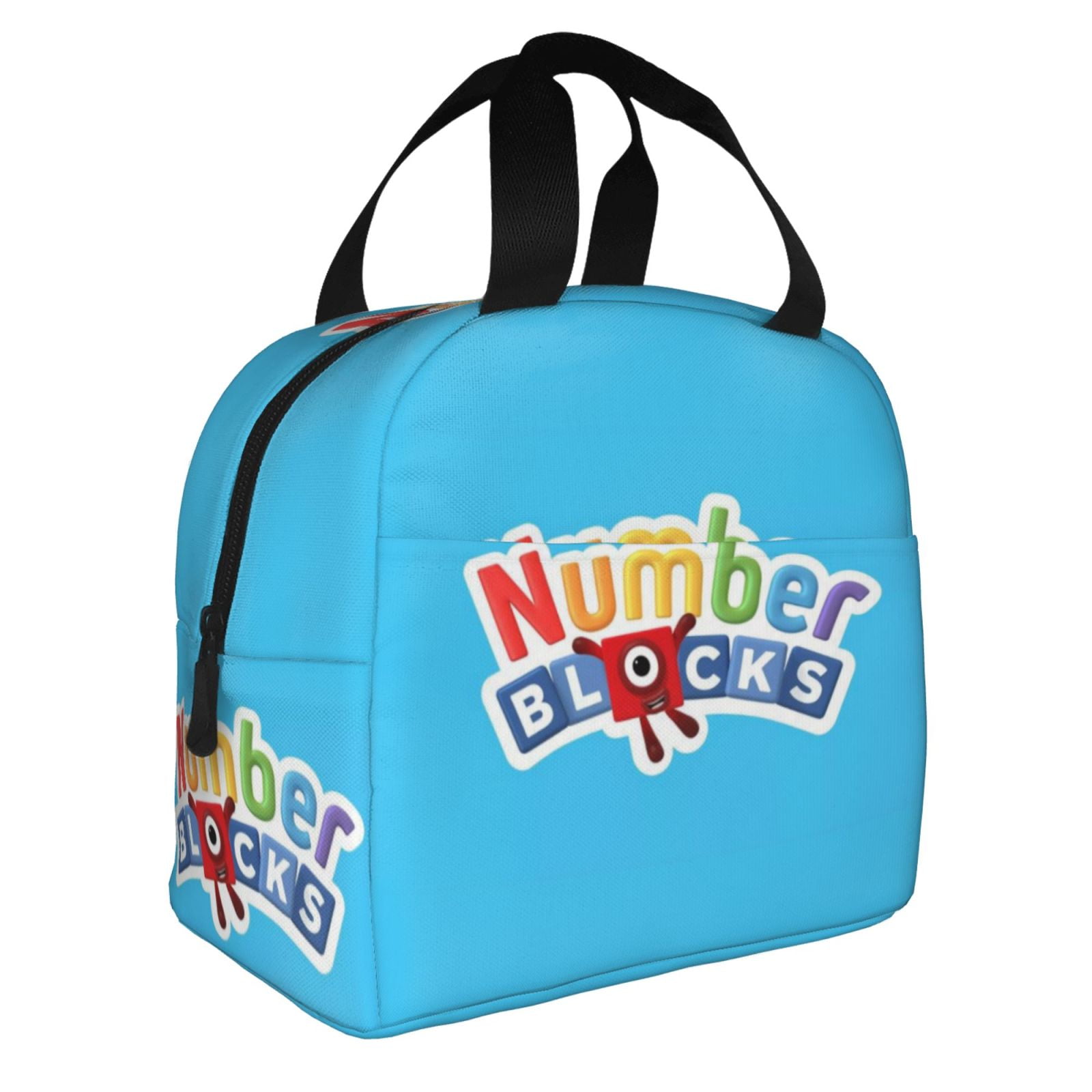 Number Blocks Cartoon Lunch Bag Reusable Insulated Lunch Box Cooler ...