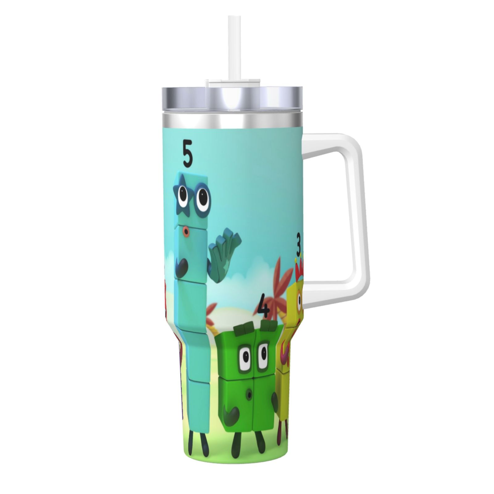 Number-Blocks Numberblock-S Insulated Tumbler 40 Oz With Handle And ...