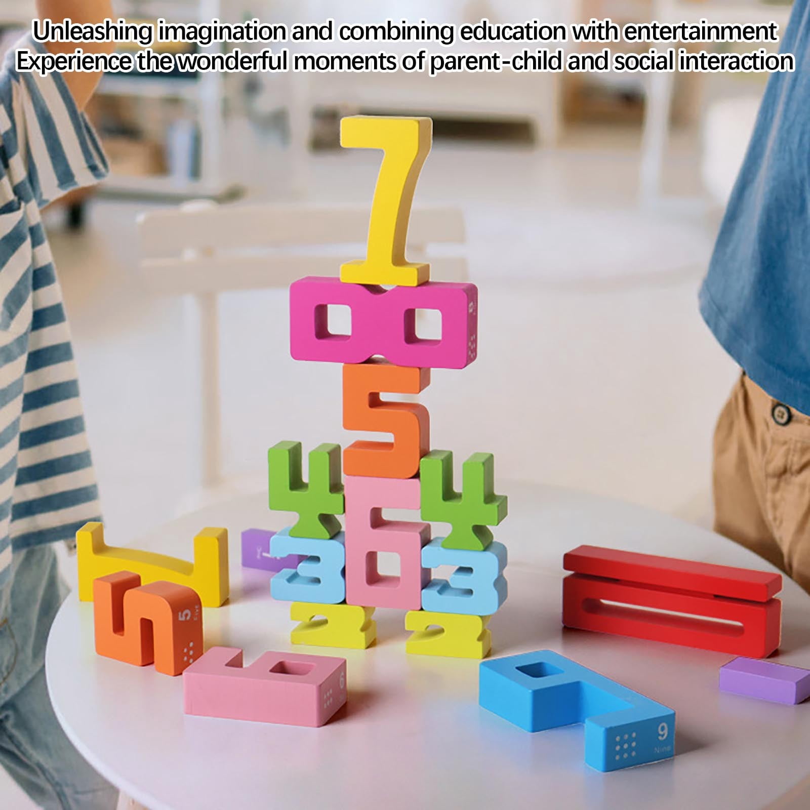 Number Blocks Stacking Building Block Game Block Blast Wooden Number ...