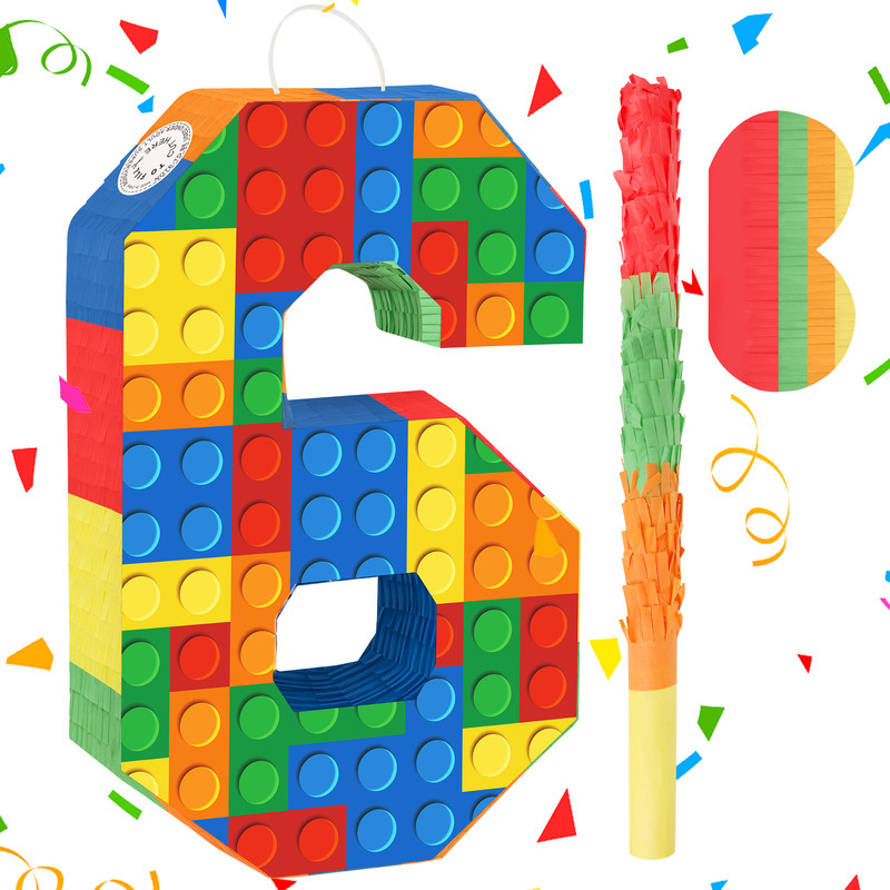 Number Building Blocks Decor for Pinata Birthday Party Supplies, Girls ...