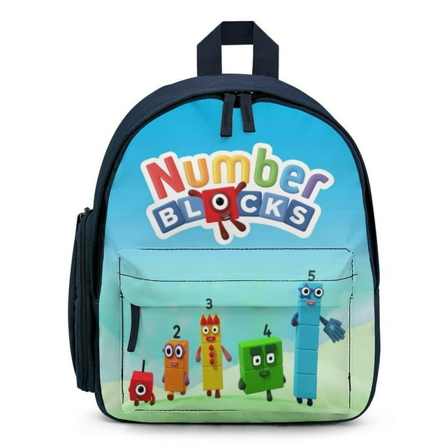 Number Cartoon Show Block Backpack for Men Women Small Backpack with ...