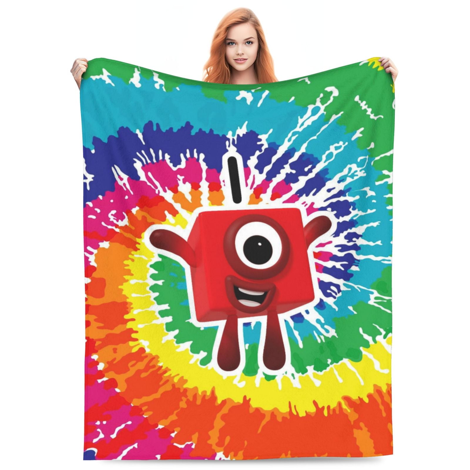 Number Cartoon Show Block Blankets Lightweight Throw Blanket Soft ...