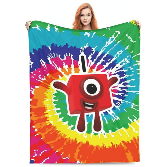Number Cartoon Show Block Blankets Lightweight Throw Blanket Soft ...