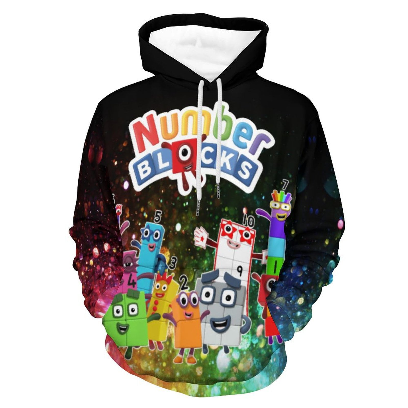 Number Cartoon Show Block Hoodie Costume Cosplay Sweatshirt Sweater 3D ...