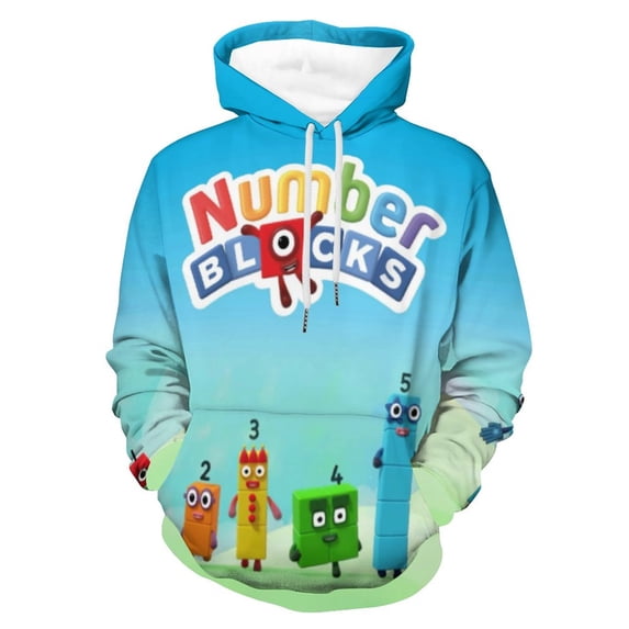 Number Cartoon Show Block Hoodie Costume Cosplay Sweatshirt Sweater 3D ...