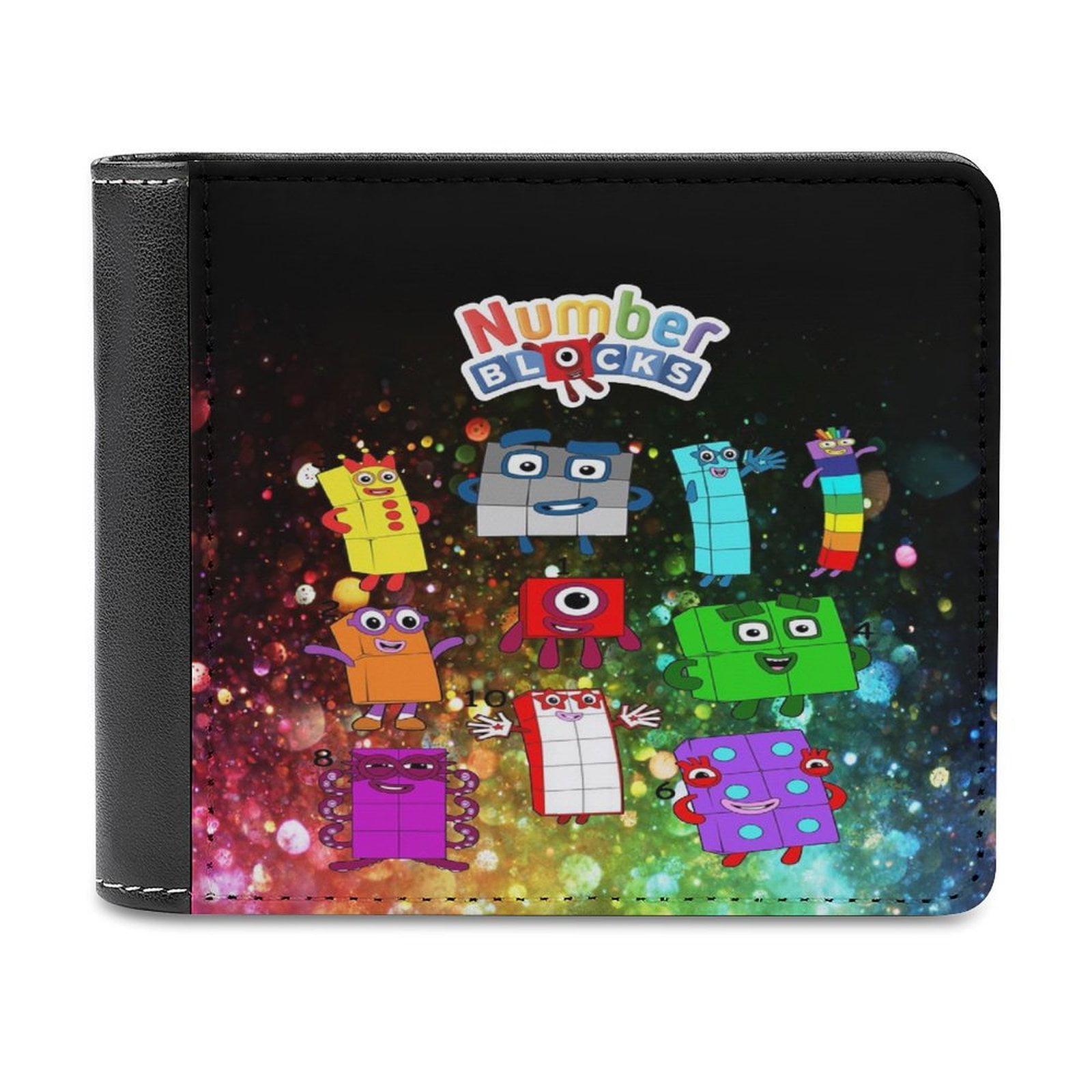 Number Cartoon Show Block Wallet for Men Leather Purse Clutch Card ...