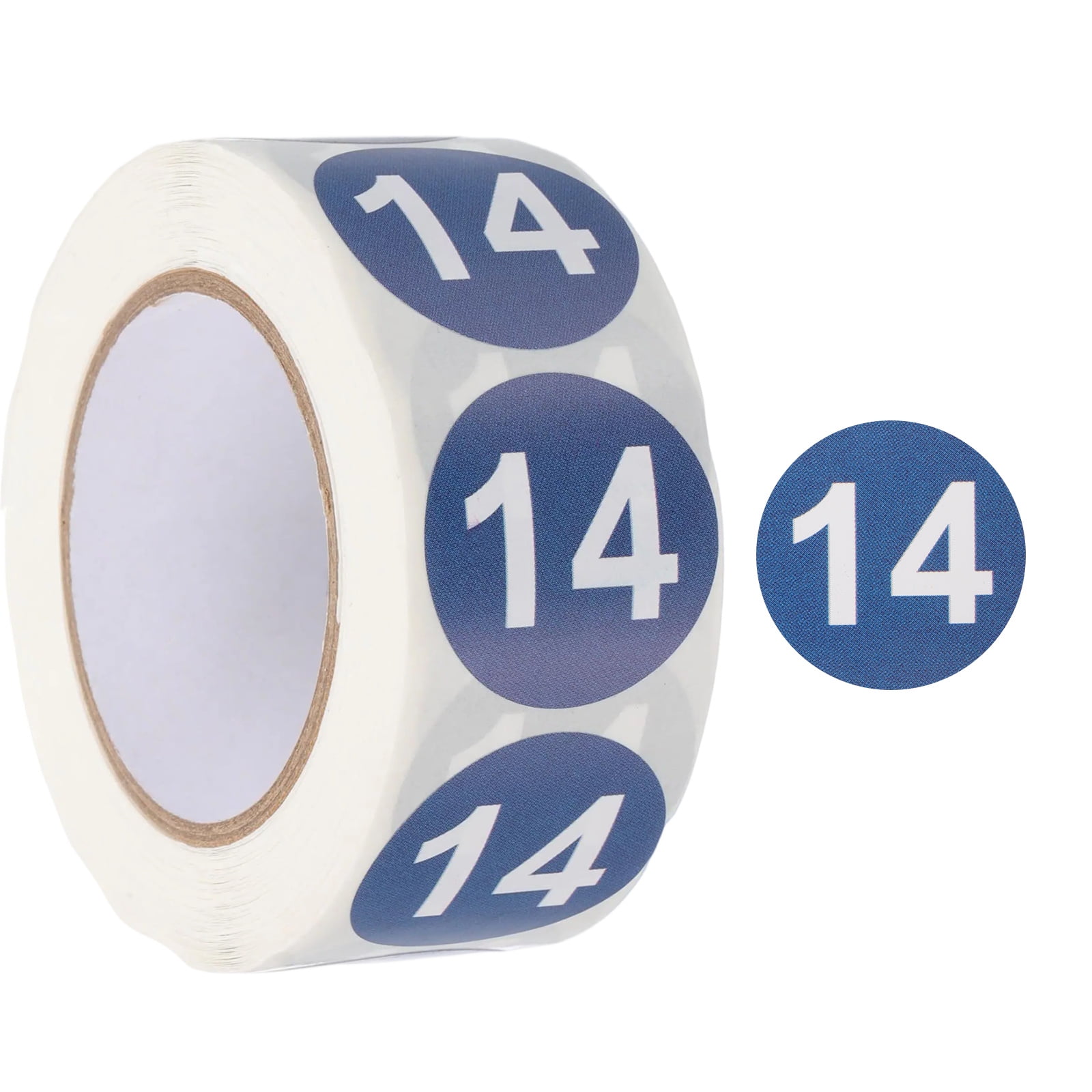 Number Circle Stickers Round Color Coded Self-Adhesive Labels Light ...