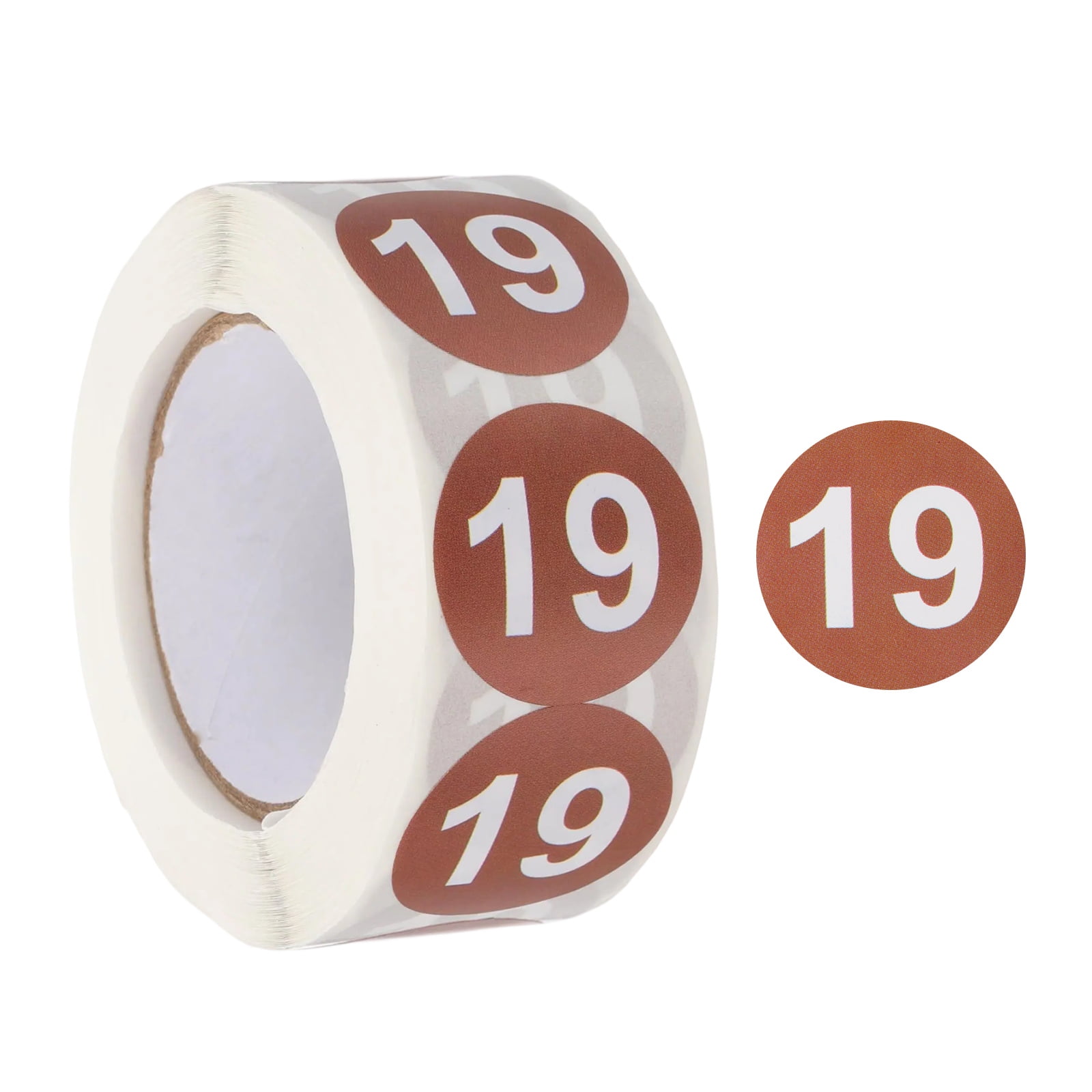 Number Circle Stickers Round Color Coded Self-Adhesive Labels Light ...