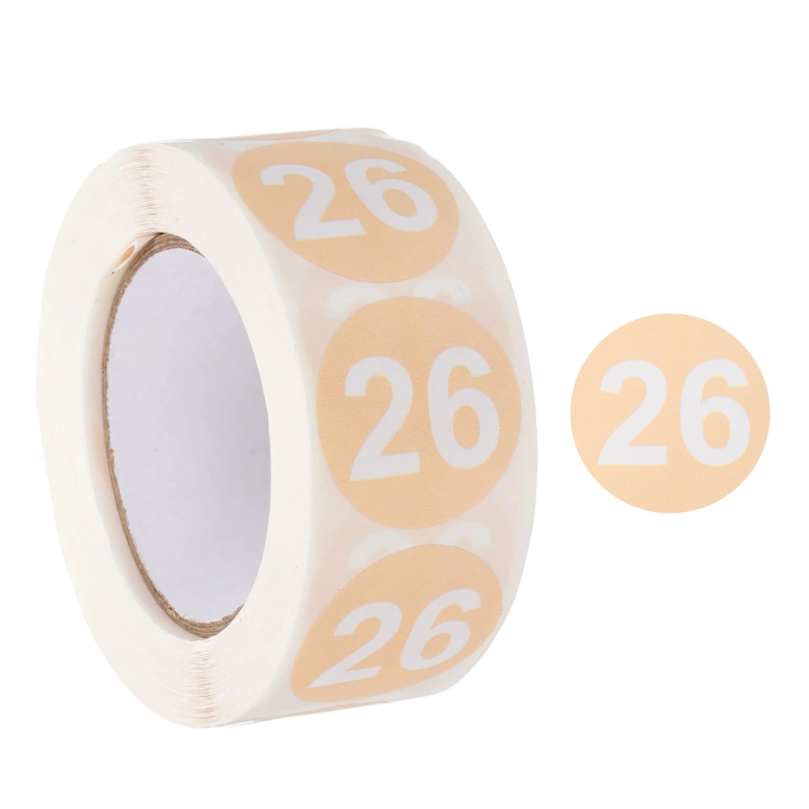 Number Circle Stickers Round Color Coded Self-Adhesive Labels Light ...