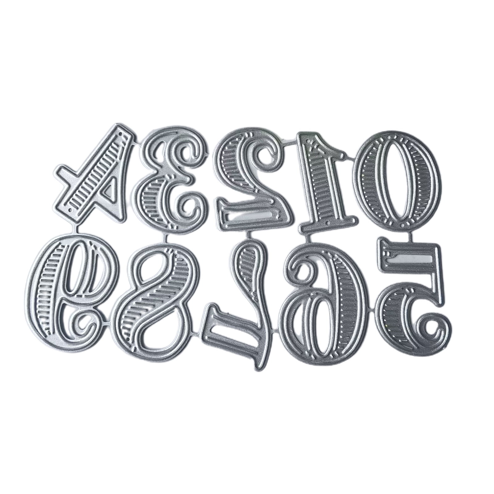 Number Cutting Dies Numbers Embossing Die Cuts Templates for Card ...