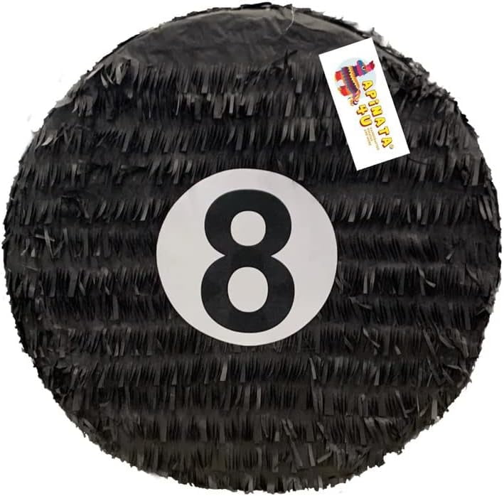 Number Eight Ball Pinata Pool Themed Birthday Party Billiards Ball ...