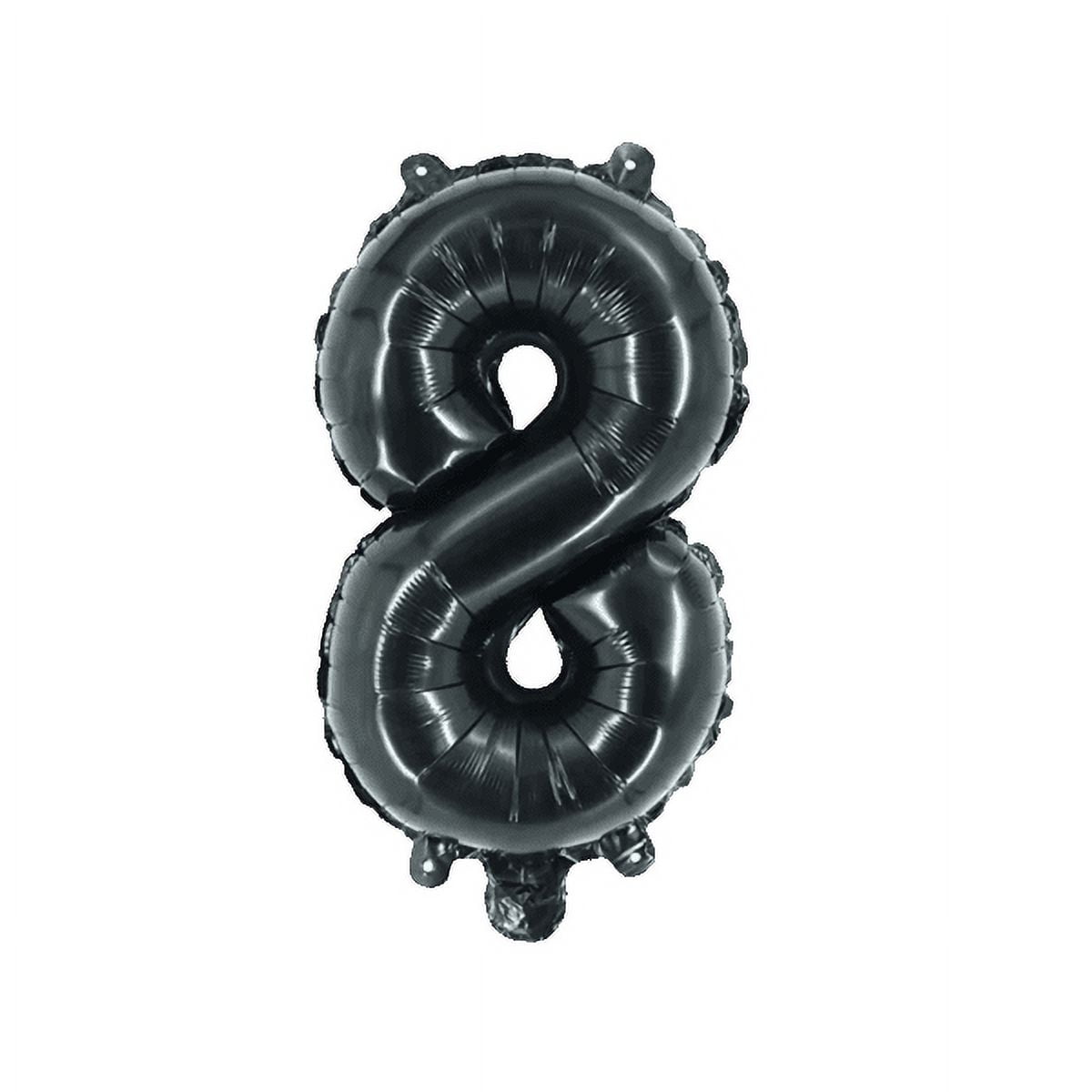Number Eight Balloon Black Number 8 Balloon 32" Foil Mylar Black Number ...