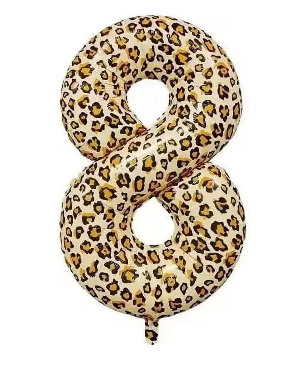 Number Eight Balloon Leopard Print Number 8 Balloon 32" Large ...