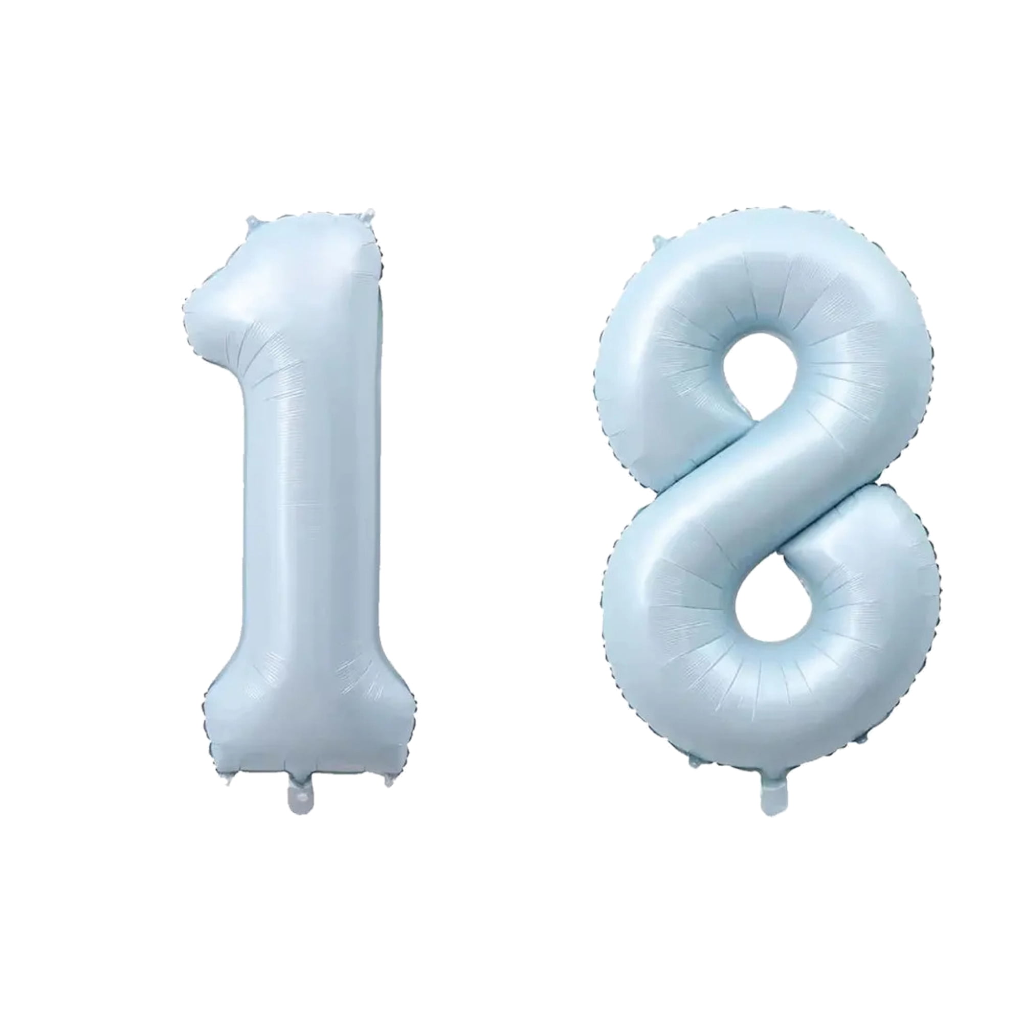 Number Eighteen Balloon Pastel Blue Sky Blue Light Blue 32" Large Party ...