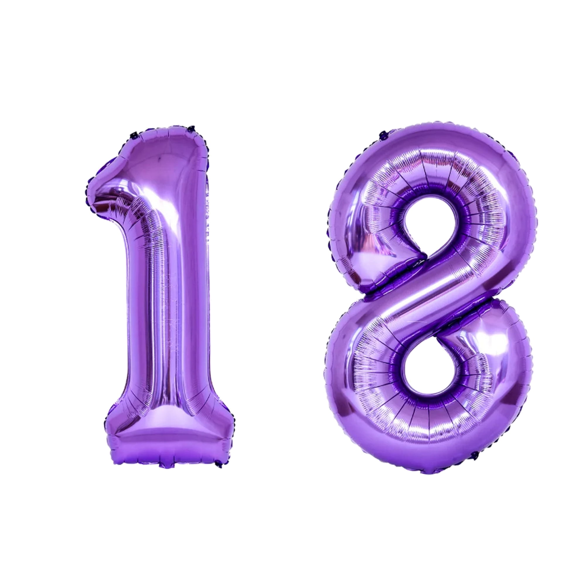 Number Eighteen Balloon Purple Number 18 Balloon 32" Large Birthday ...