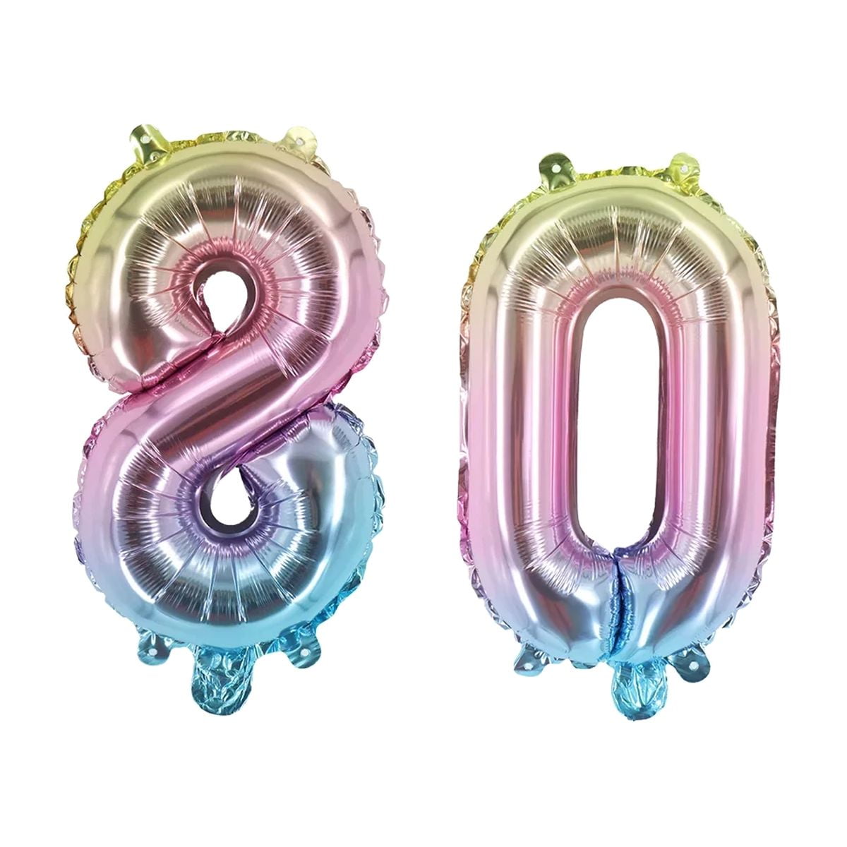 Number Eighty Colorful Balloon, 32" Foil Mylar, 80th Birthday Party ...