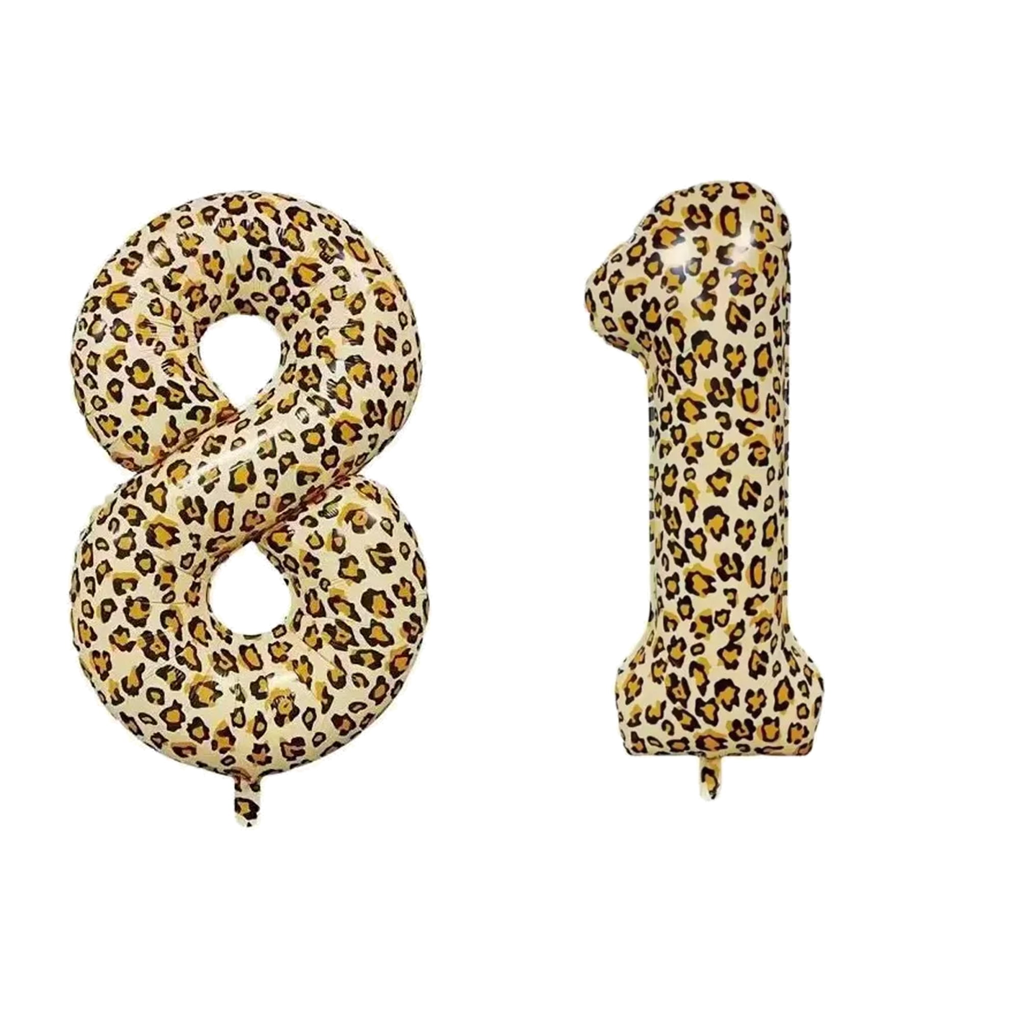 Number Eighty One Balloon Leopard Print Number 81 Balloon 32" Large ...