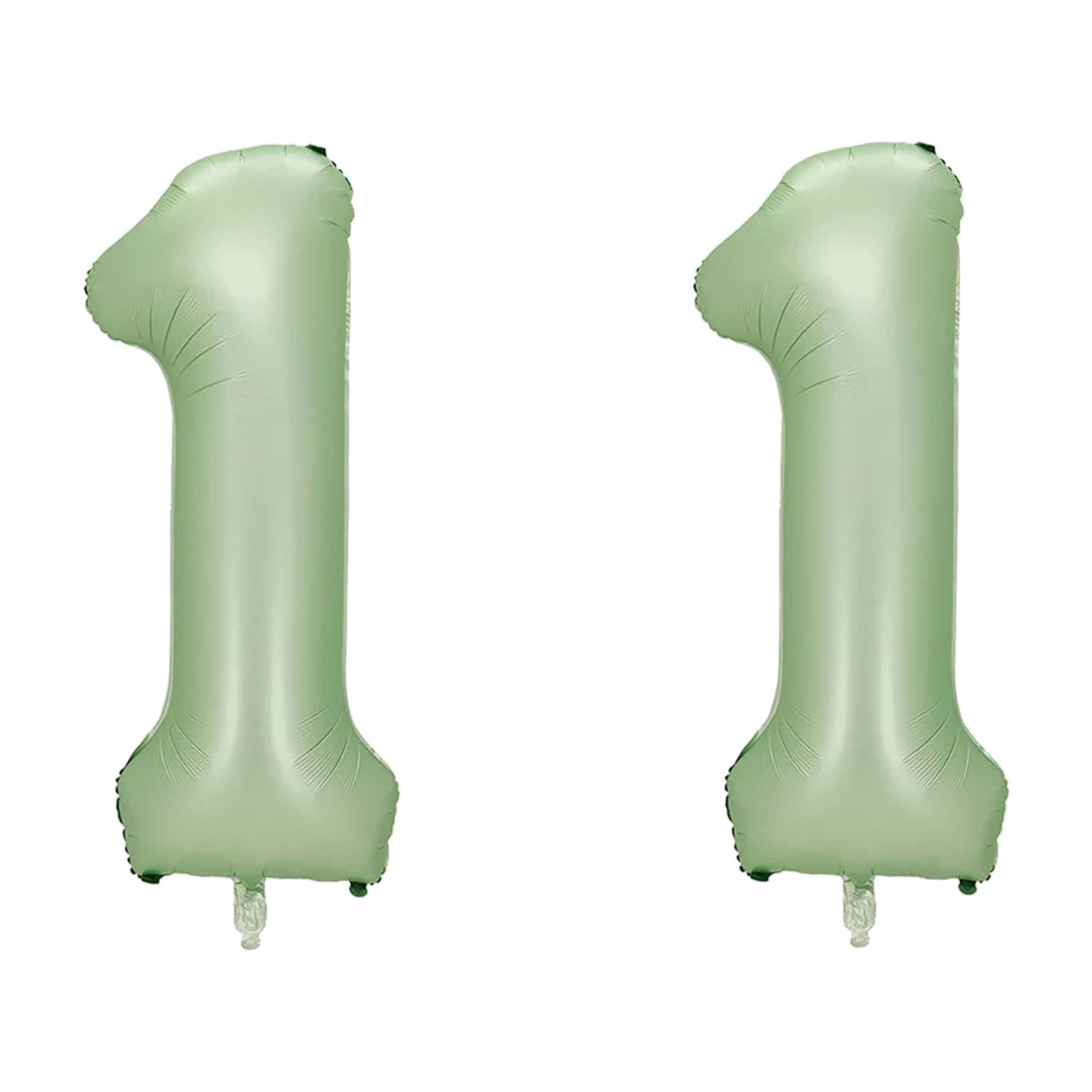 Number Eleven Balloon Pastel Sage Green Number 11 Balloon 32" Large ...