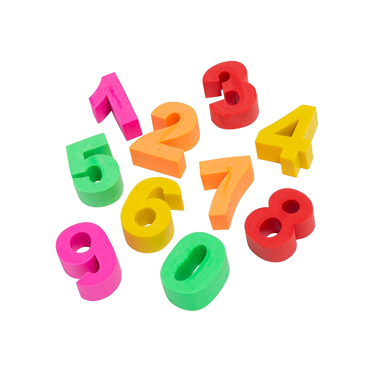 Number Erasers - 12 Sets - Walmart.com