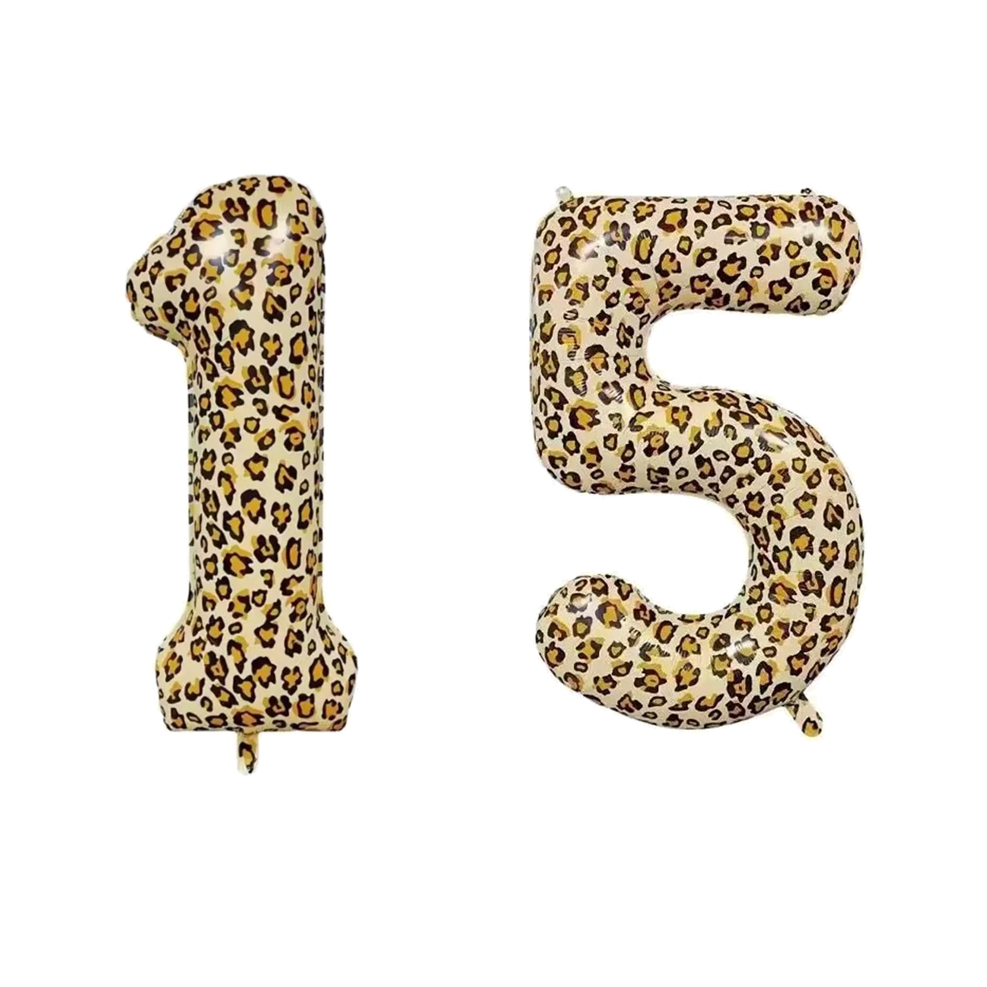 Number Fifteen Balloon Leopard Print Number 15 Balloon 32" Large ...