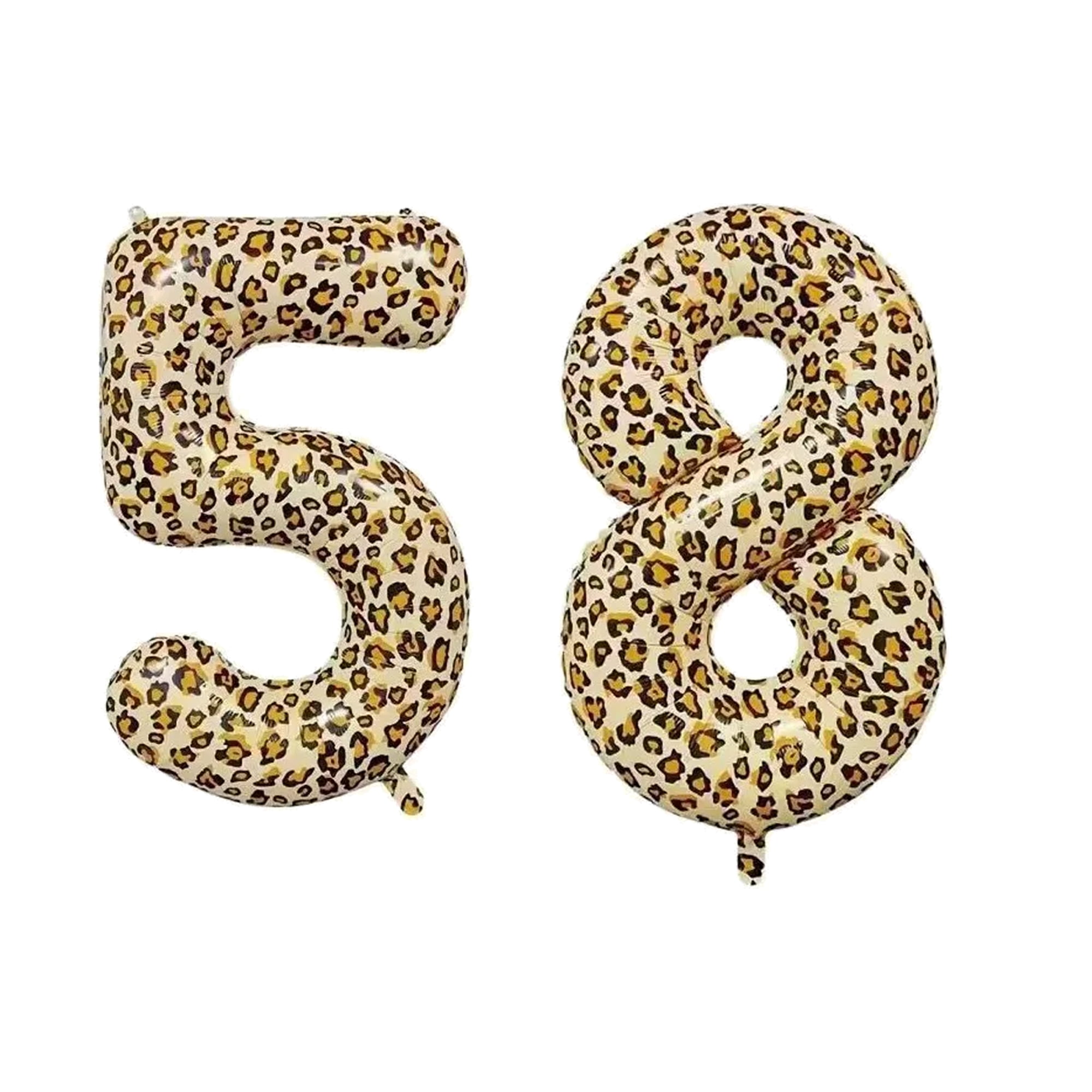 Number Fifty Eight Balloon Leopard Print Number 58 Balloon 32" Large ...