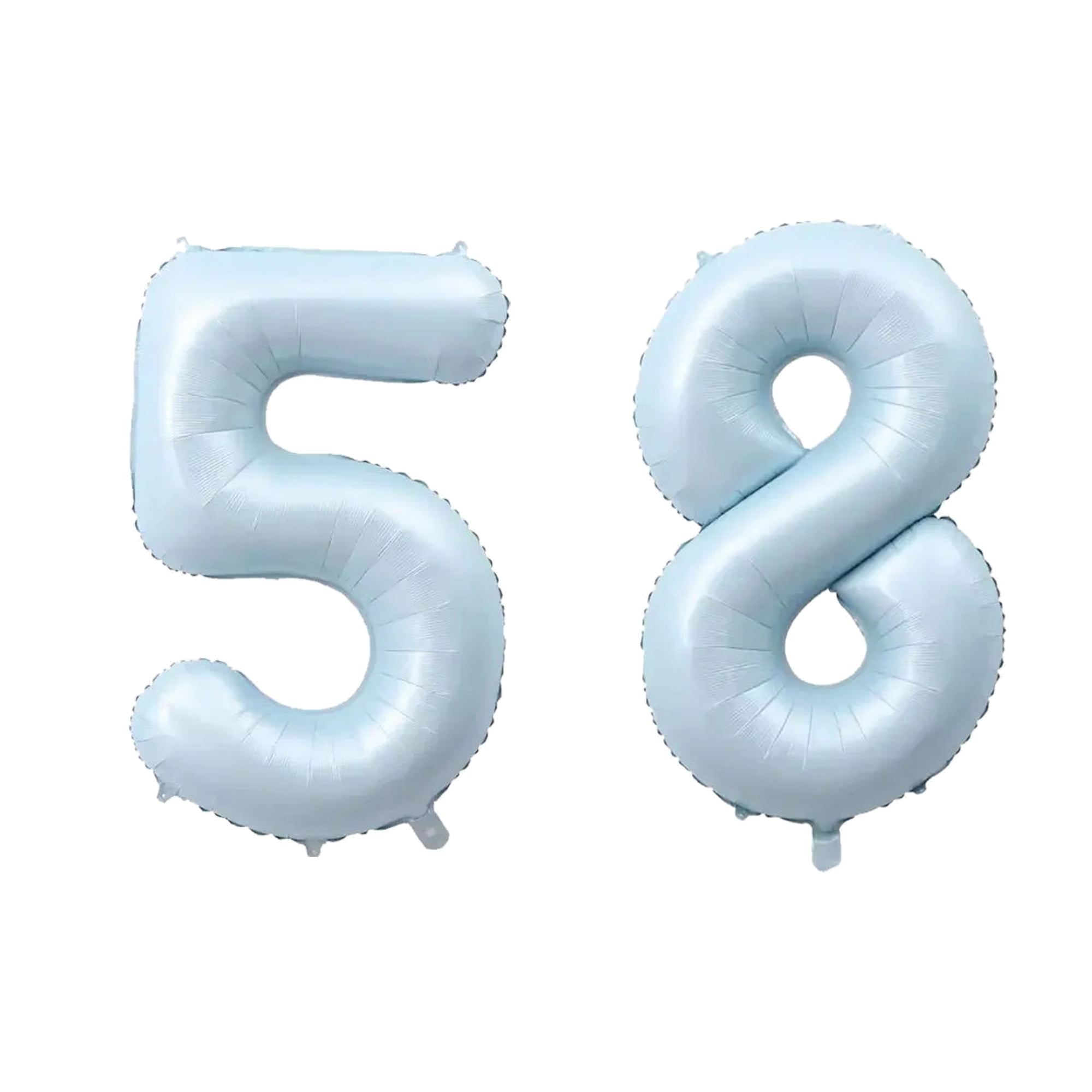 Number Fifty Eight Balloon Pastel Blue Sky Blue Light Blue 32" Large ...