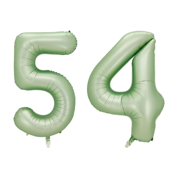 Number Fifty Four Balloon Pastel Sage Green Number 54 Balloon 32" Large ...