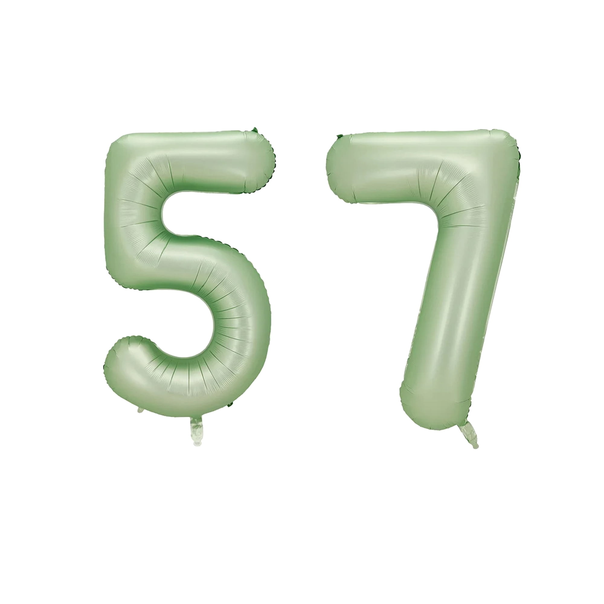 Number Fifty Seven Balloon Pastel Sage Green Number 57 Balloon 32 ...