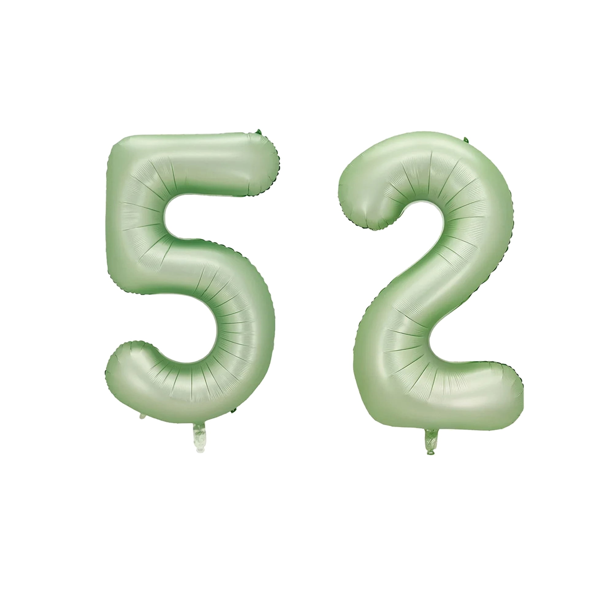 Number Fifty Two Balloon Pastel Sage Green Number 52 Balloon 32" Large ...