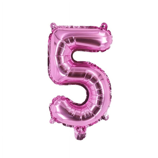 Number Five Balloon Pink Number 5 Balloon 32" Foil Mylar Pink Number ...