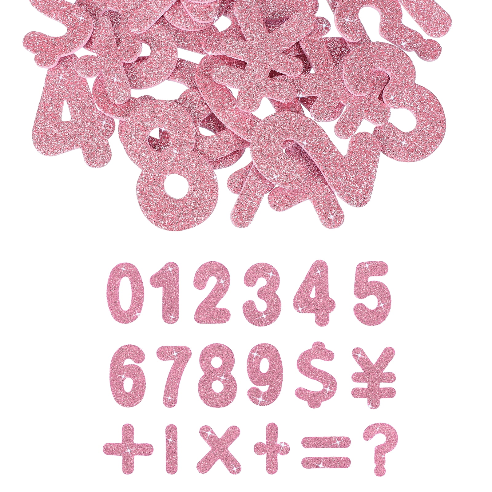 Number Foam Stickers, 72Pcs Numbers 0-9 EVA Self Adhesive Glitters Foam ...