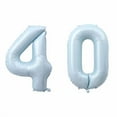 Number Forty Balloon Pastel Blue Sky Blue Light Blue 32" Large Party ...