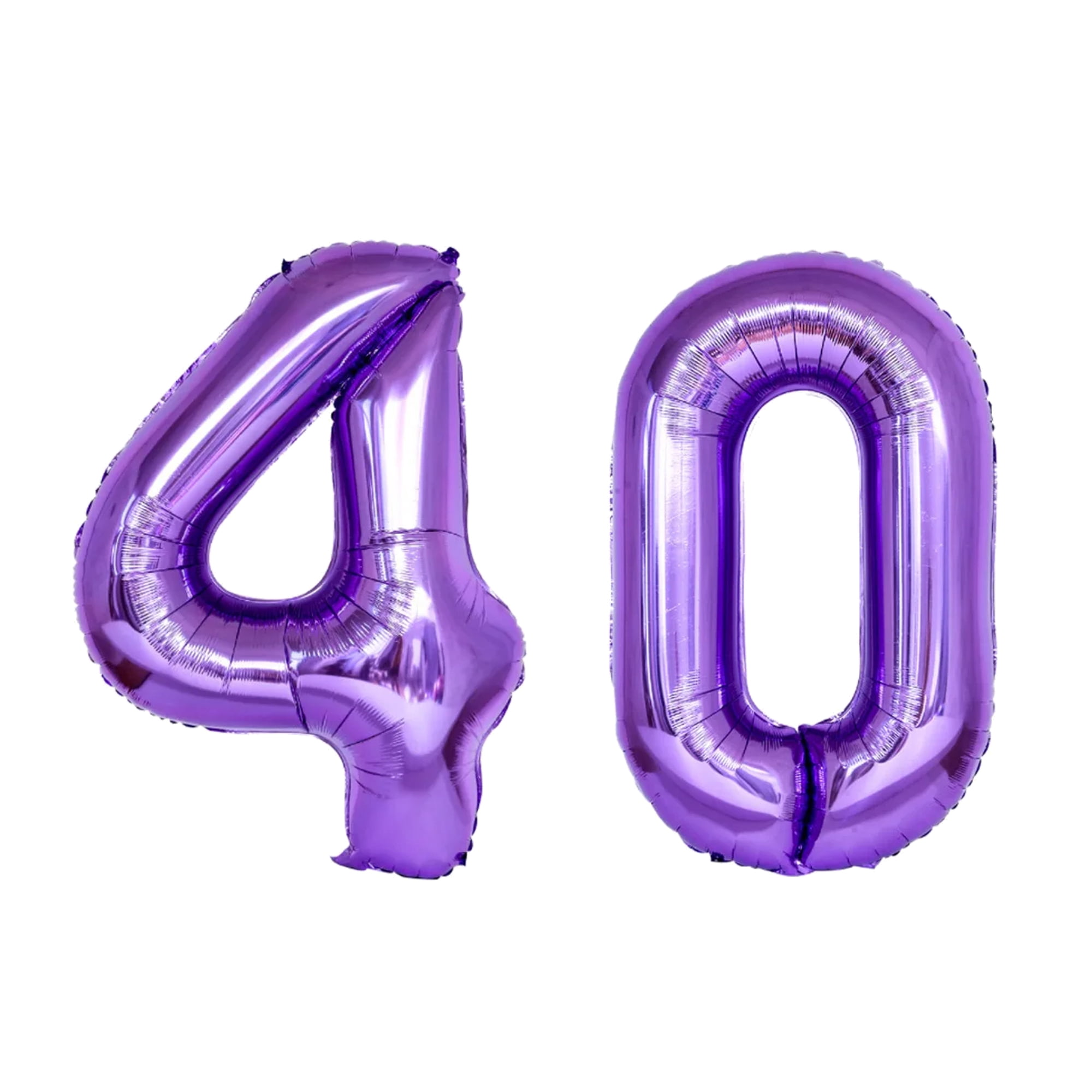 Number Forty Balloon Purple Number 40 Balloon 32" Large Festive Balloon ...
