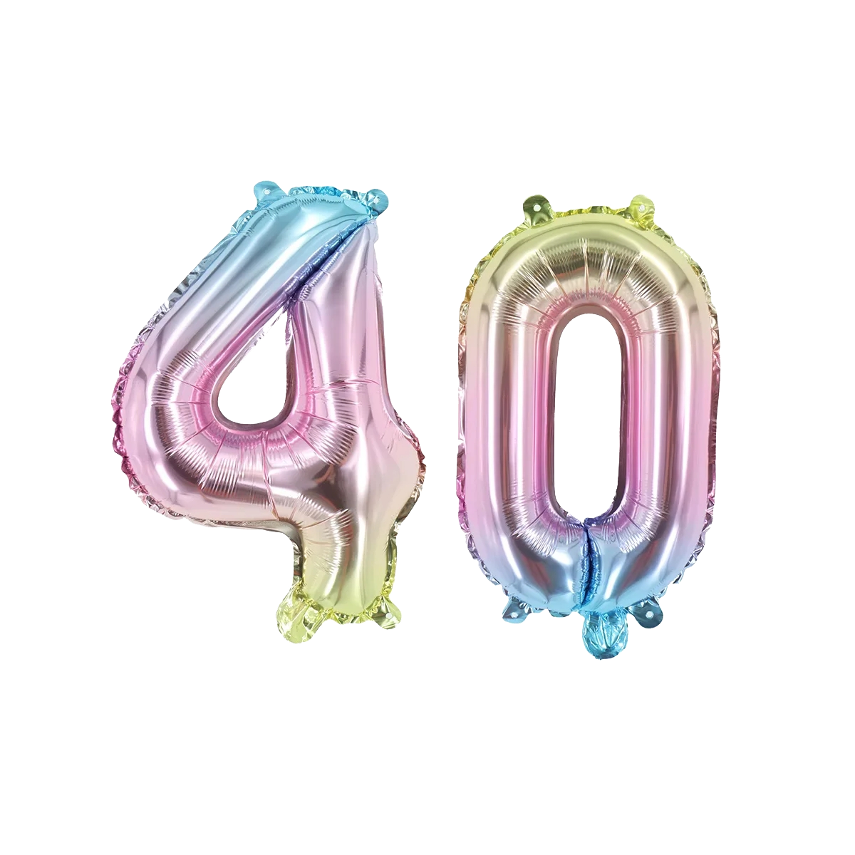 Number Forty Colorful Balloon, 32" Foil Mylar, 40th Celebration Party ...